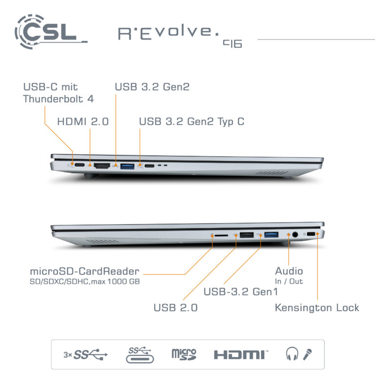 Intel Core i5 Notebook CSL R'Evolve C16 – leistungsstark & vielseitig