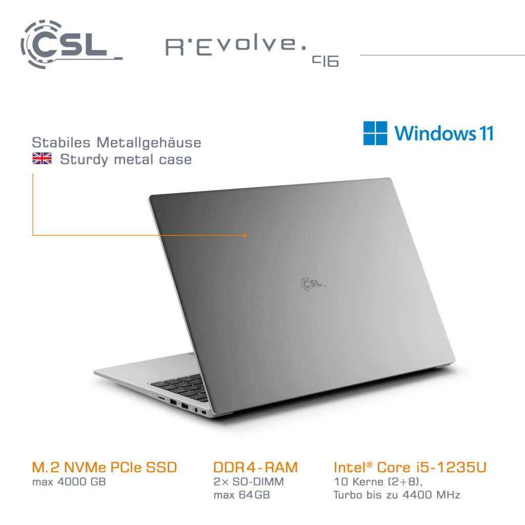Intel Core i5 Notebook CSL R'Evolve C16 – leistungsstark & vielseitig