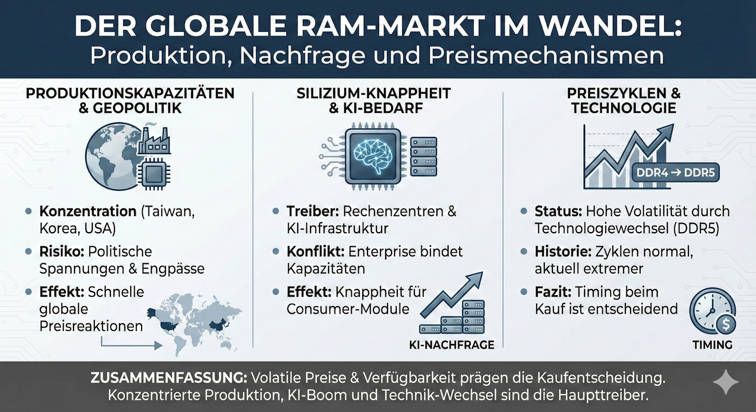 RAM Preise 2025 / 2026: Ursachen & Auswirkungen für Käufer