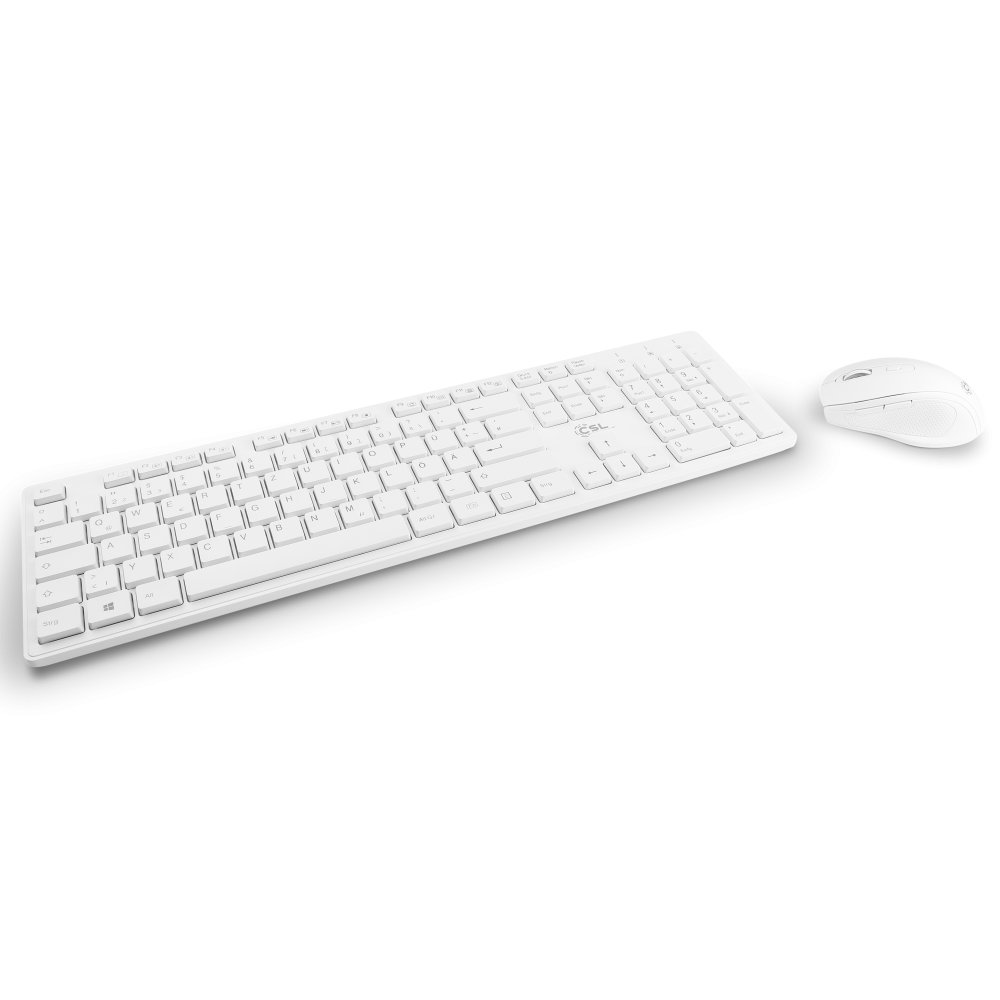 CSL ADVANCED v4 wireless keyboard and mouse, white | CSL Computer