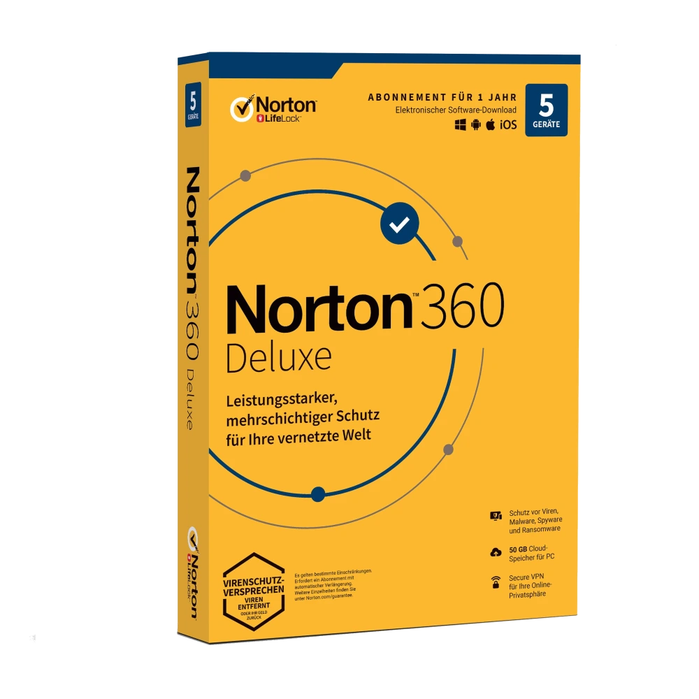 Norton Security Deluxe 360 ESD - 5 licences (Digital Product Key ...