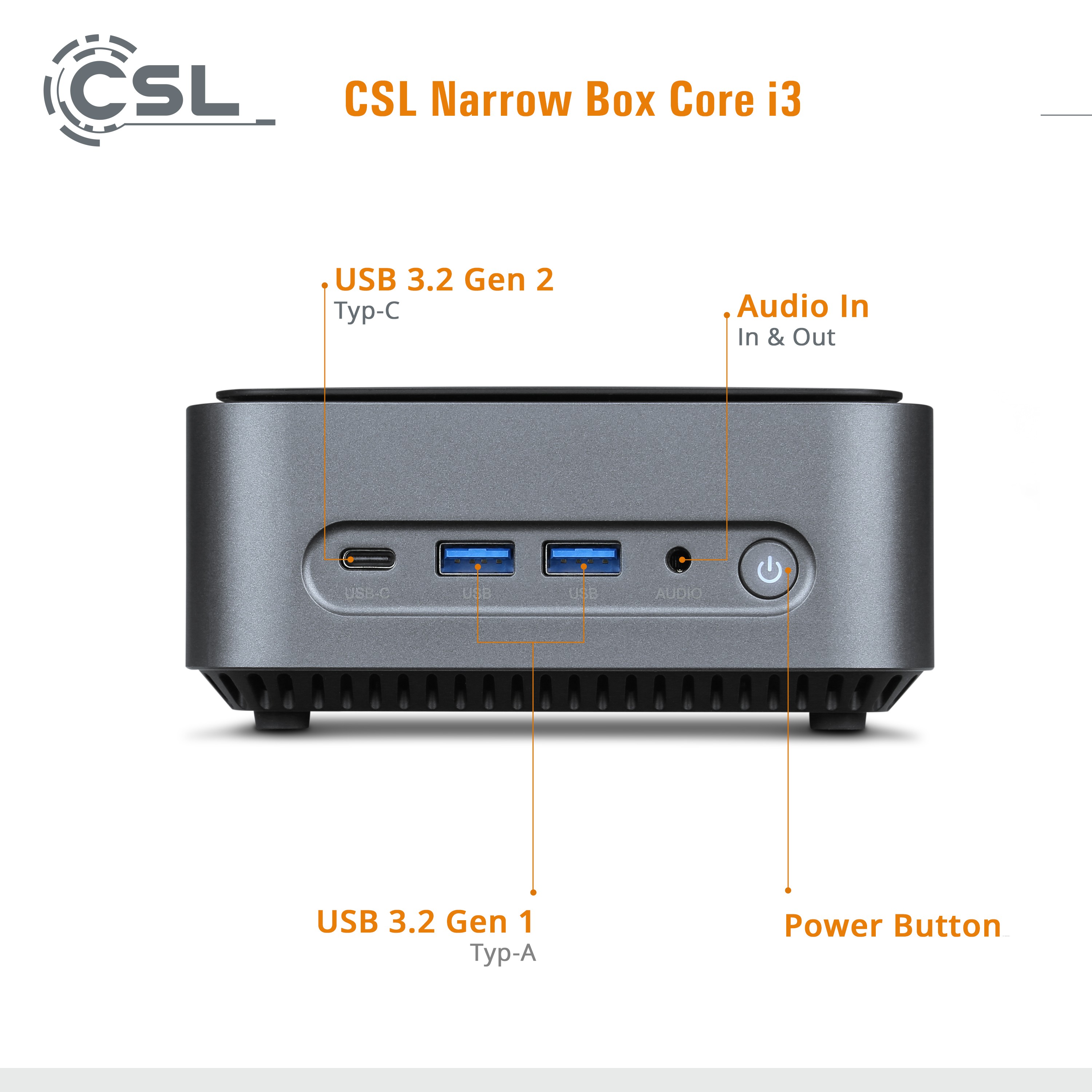 Mini PC - CSL Narrow Box Core i3 / Windows 11 Home / 1000GB+16GB | CSL ...