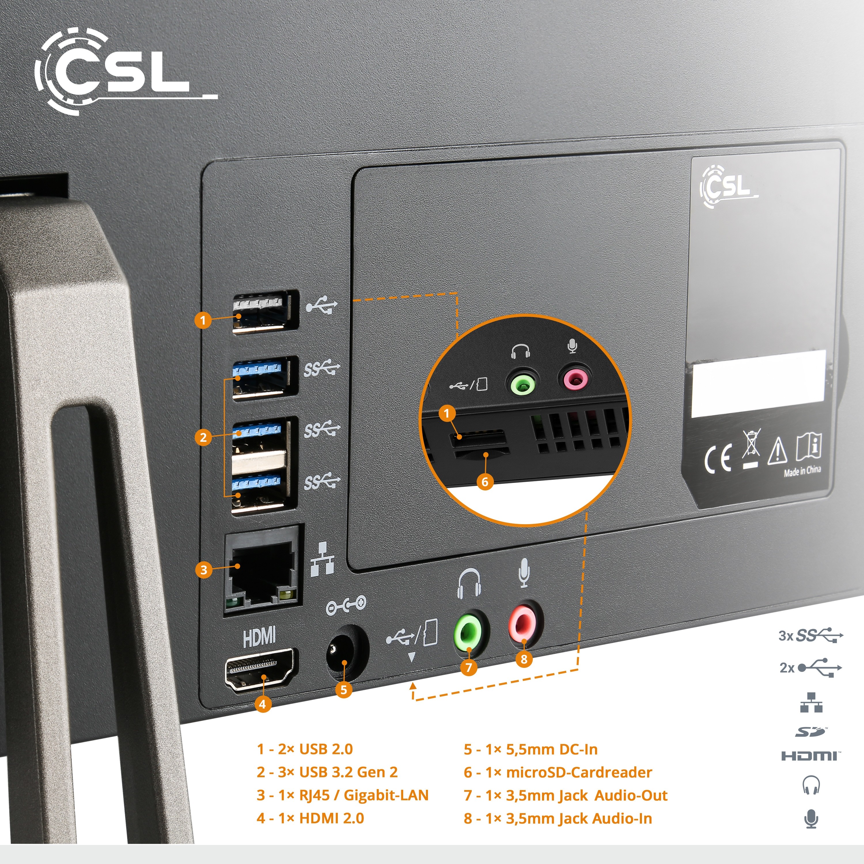 All-in-One-PC CSL Unity F27B-ALS / Windows 11 Pro / 256GB+16GB | CSL Computer