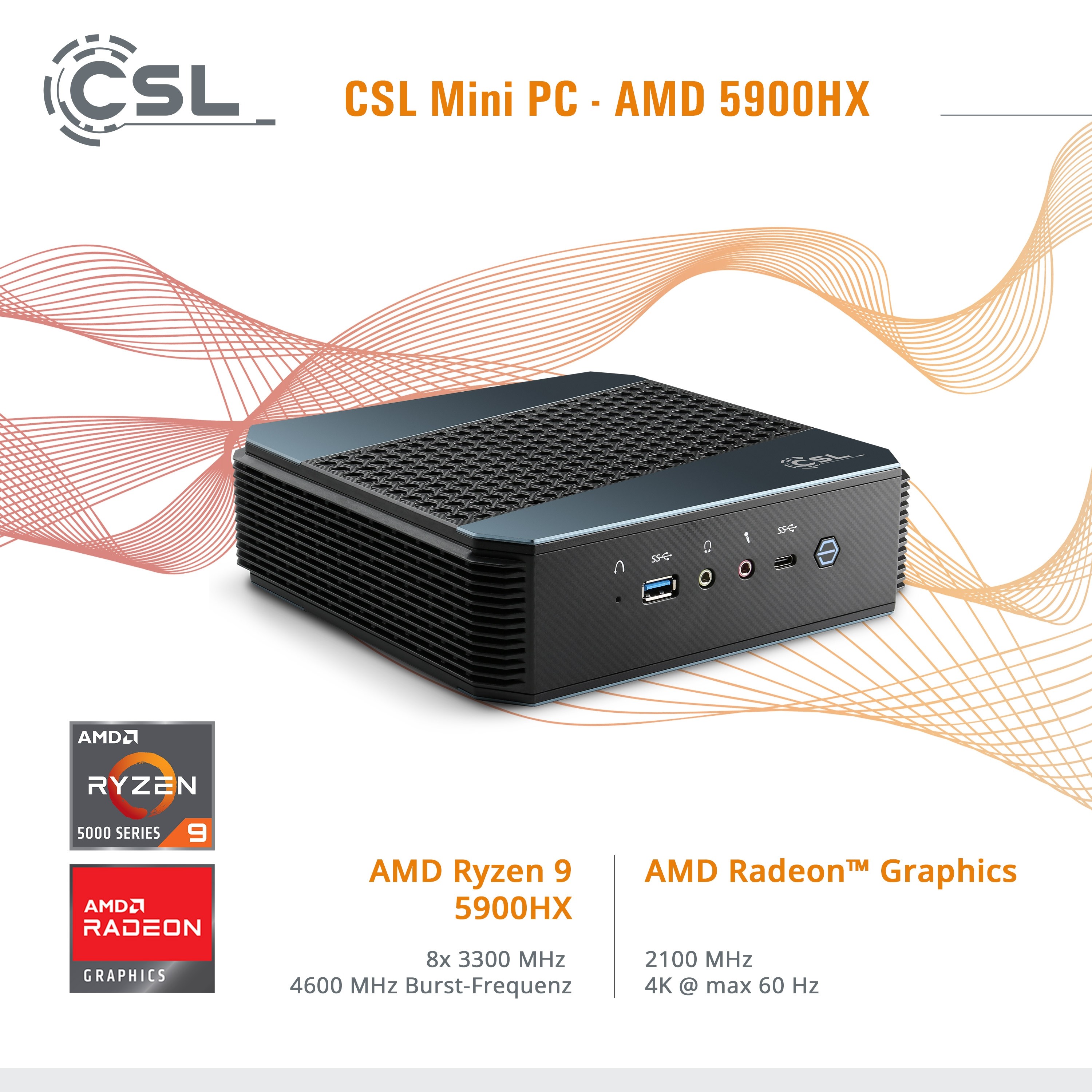 CSL Computer | Mini PC - CSL AMD 5900HX / Windows 11 Pro / 16GB / 2000 ...