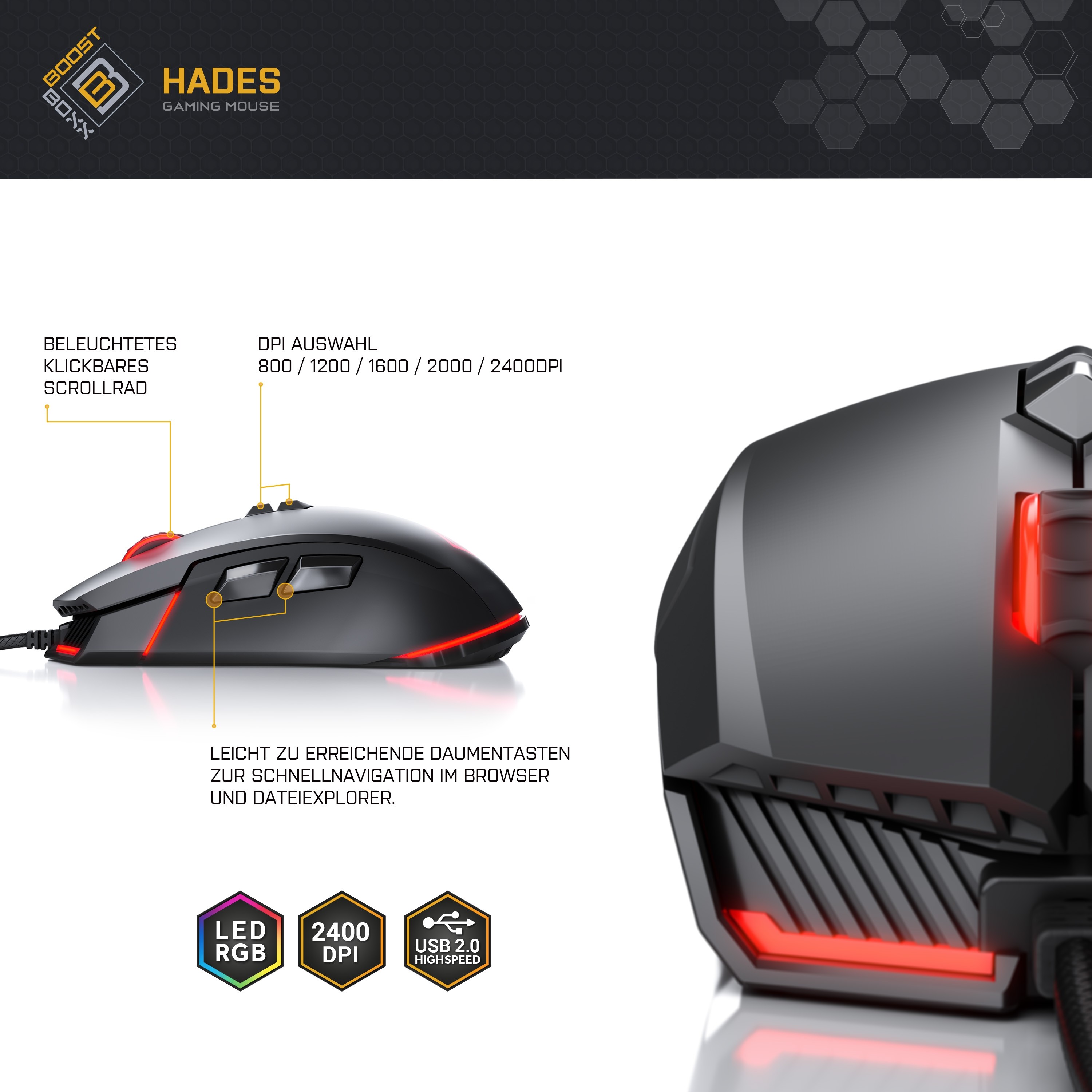 BoostBoxx Gaming Maus Hades | CSL Computer