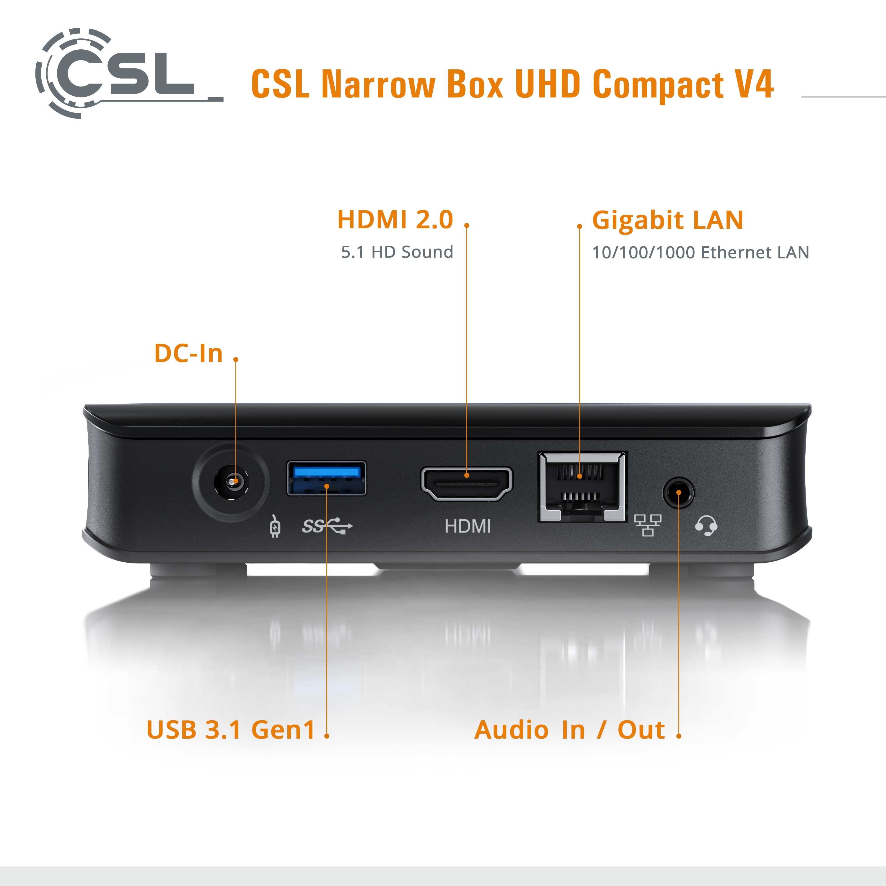 CSL Computer | Mini PC - CSL Narrow Box Ultra HD Compact v4 / Windows ...