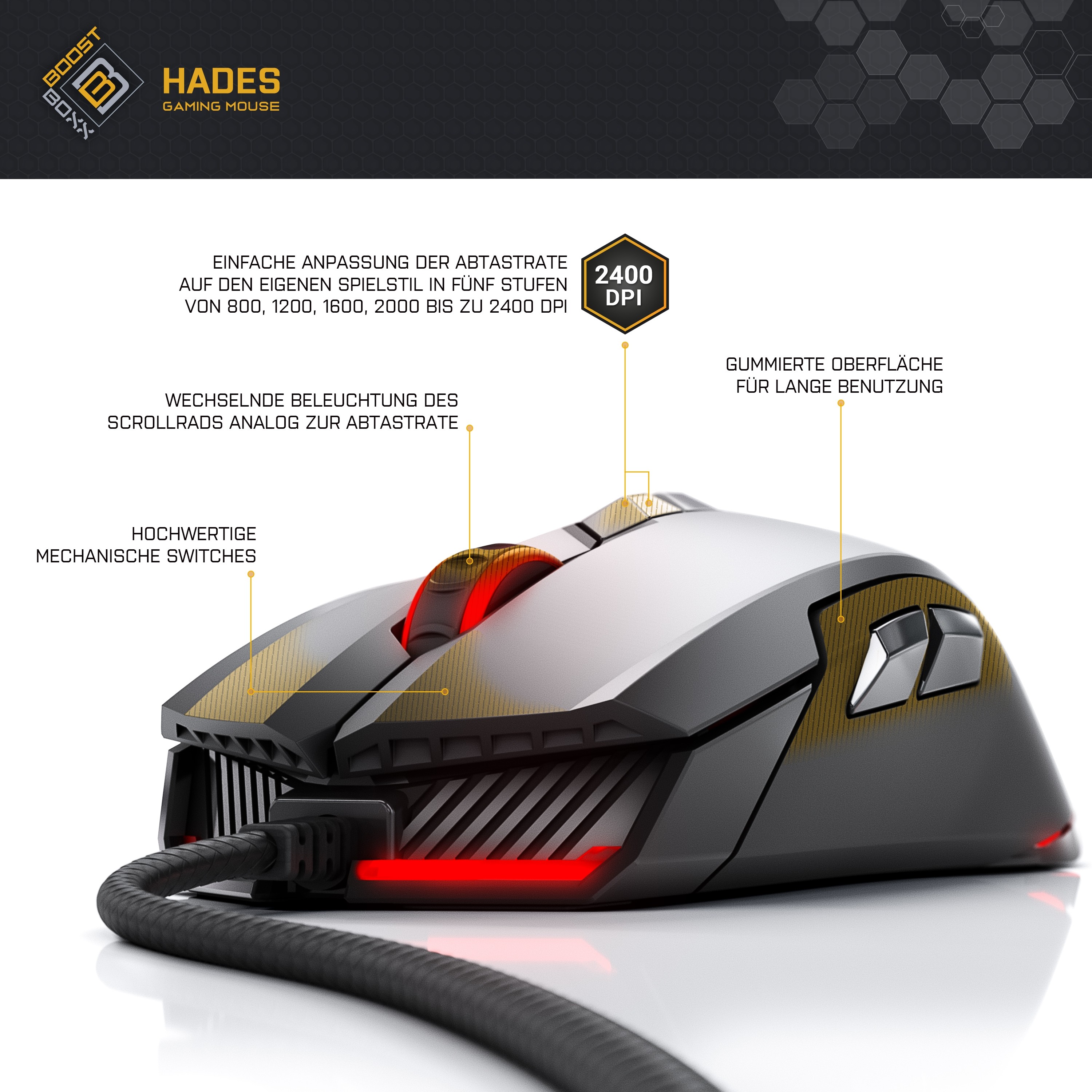 BoostBoxx Gaming Maus Hades | CSL Computer