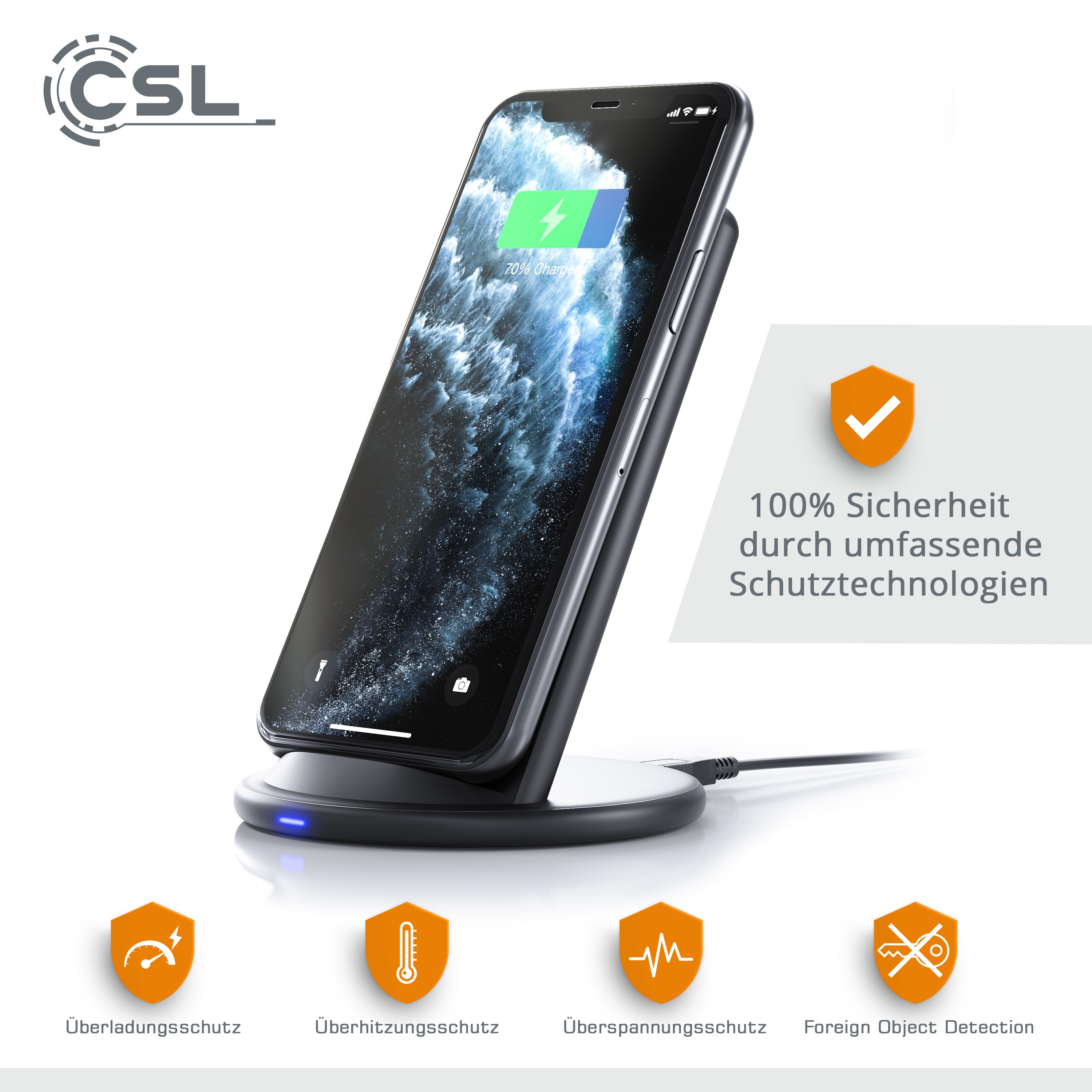 Wireless Charger CSL Qi Stand | CSL Computer