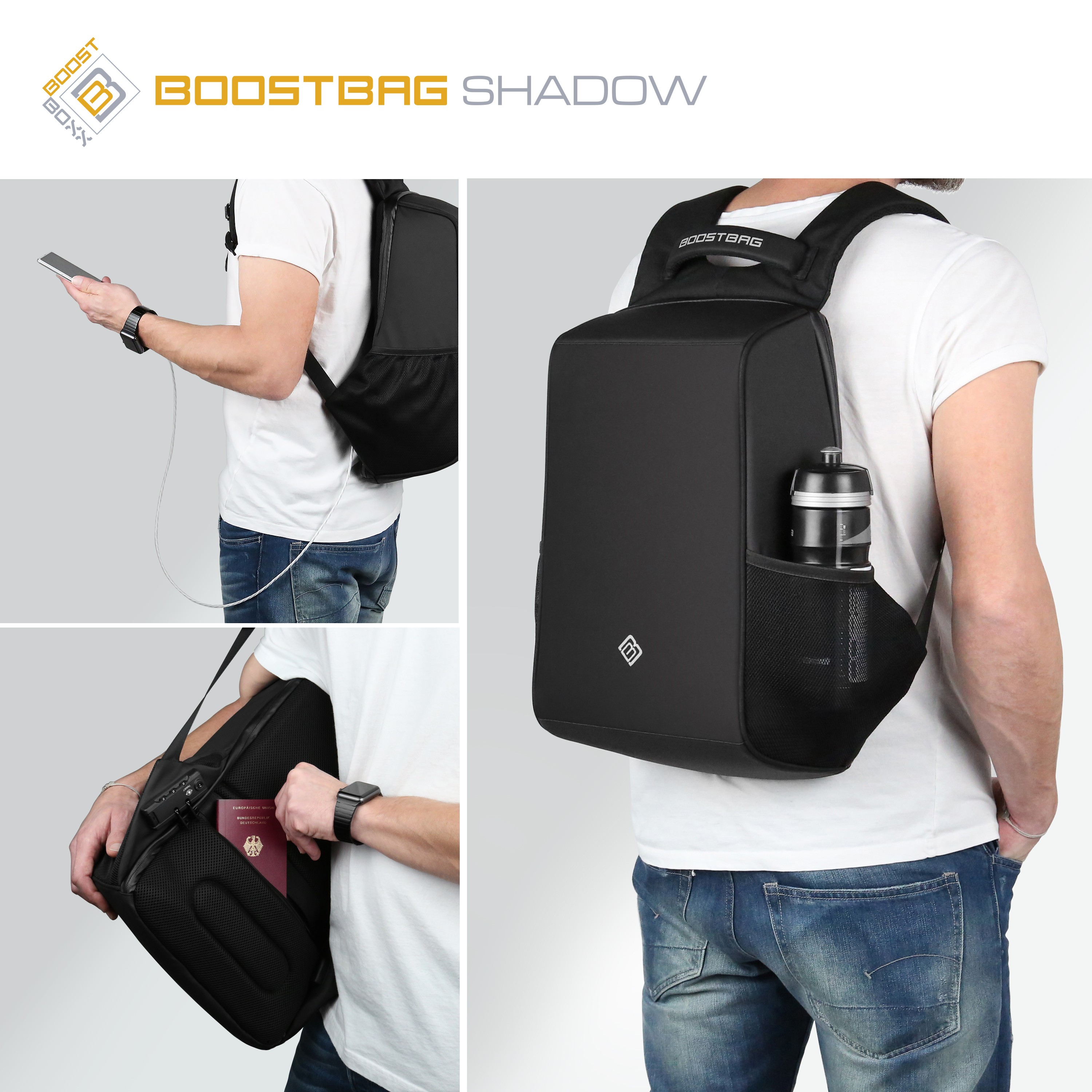 BoostBoxx BoostBag Shadow - Notebook Backpack up to 15.6" | CSL Computer