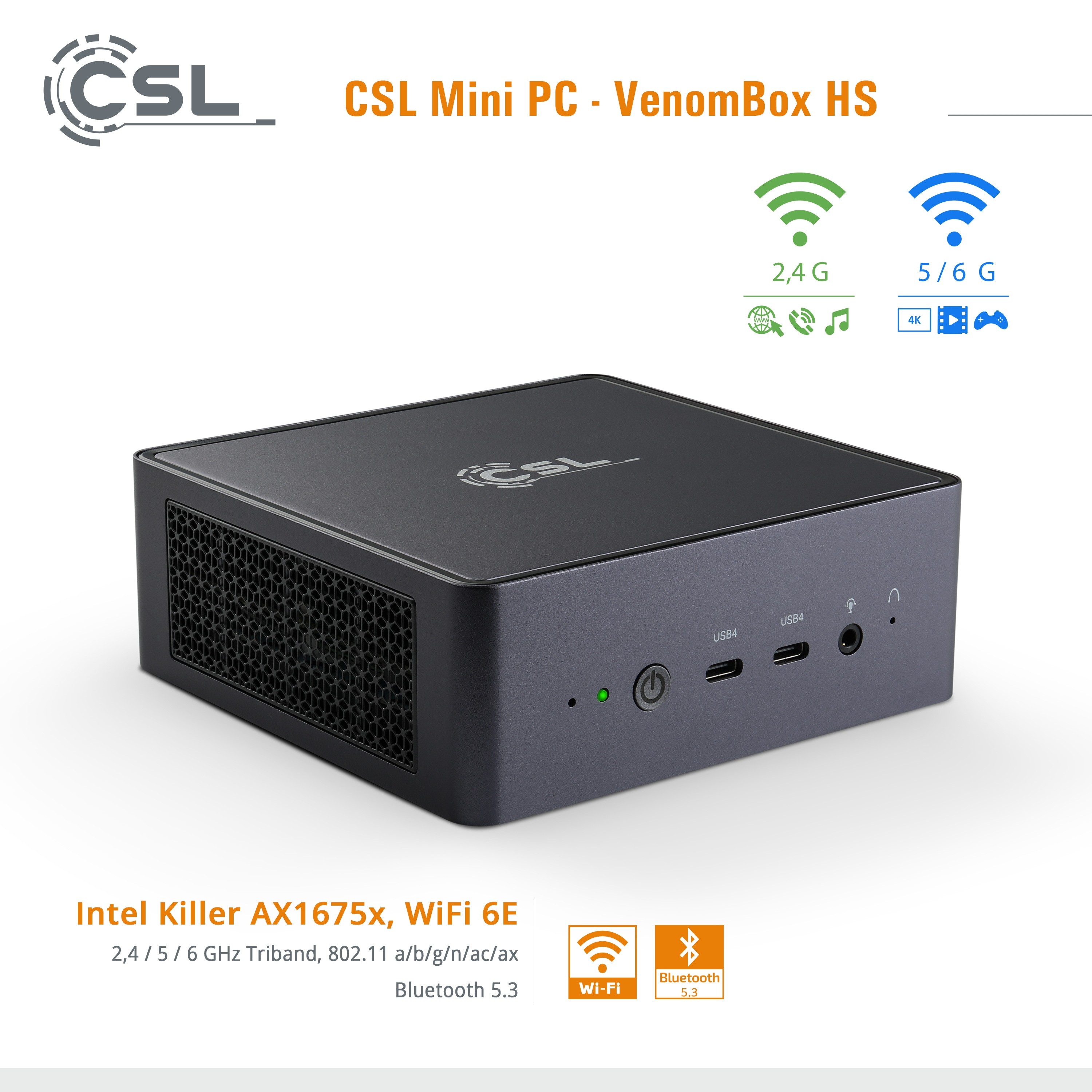 Mini PC - VenomBox 8845HS / Windows 11 Pro / 32GB / 500 GB M.2 SSD ...