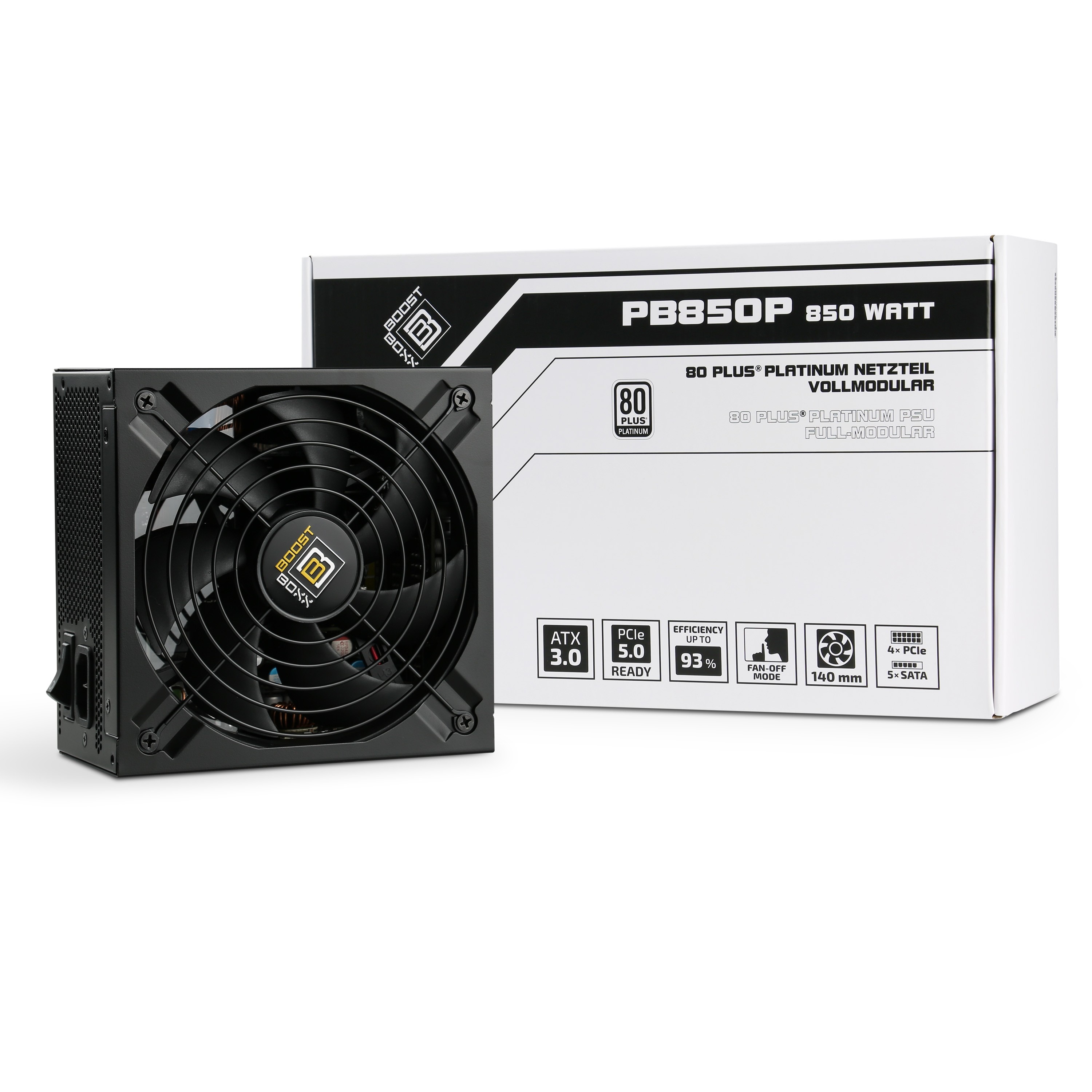 850 Watt BoostBoxx Power Boost, Full-Modular, 92% efficiency, 80 Plus ...