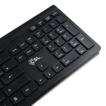 CSL ADVANCED v4 wireless keyboard and mouse, black, DE | CSL Computer