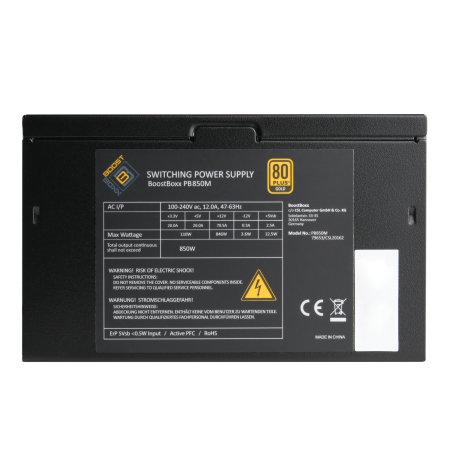 850 Watt BoostBoxx Power Boost, Full-Modular, 90% Effizienz, 80 Plus ...