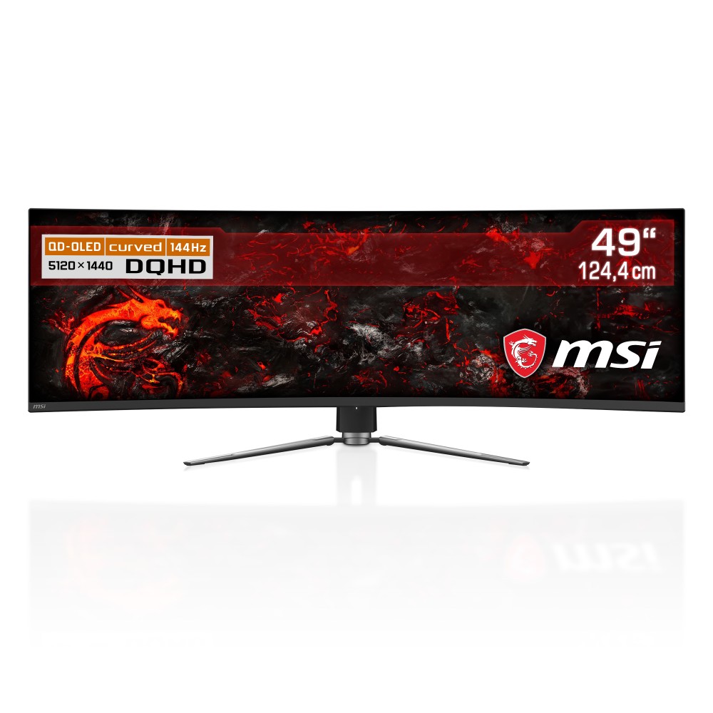 125 cm (49") MSI MPG 491CQPDE, 5120x1440 (DQHD), QD-OLED panel, 144 Hz ...