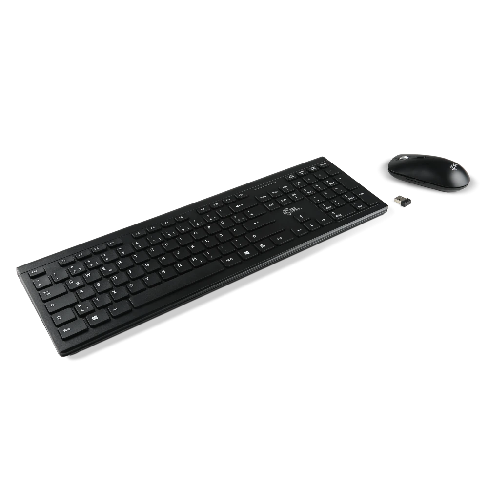 CSL ADVANCED v4 wireless keyboard and mouse, black, DE | CSL