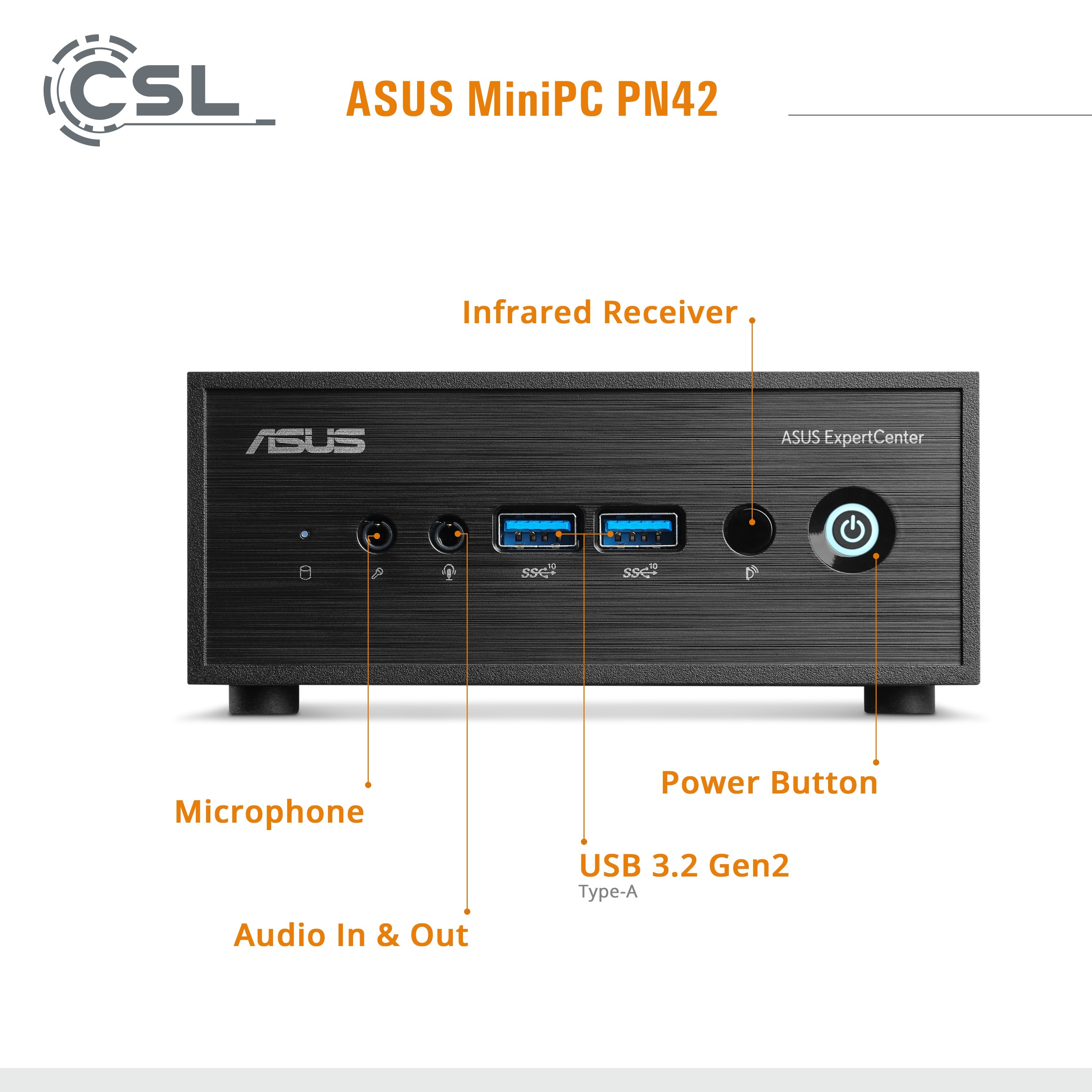 Mini PC - ASUS PN42 N200 / Windows 11 Pro / 500GB+8GB | CSL Computer