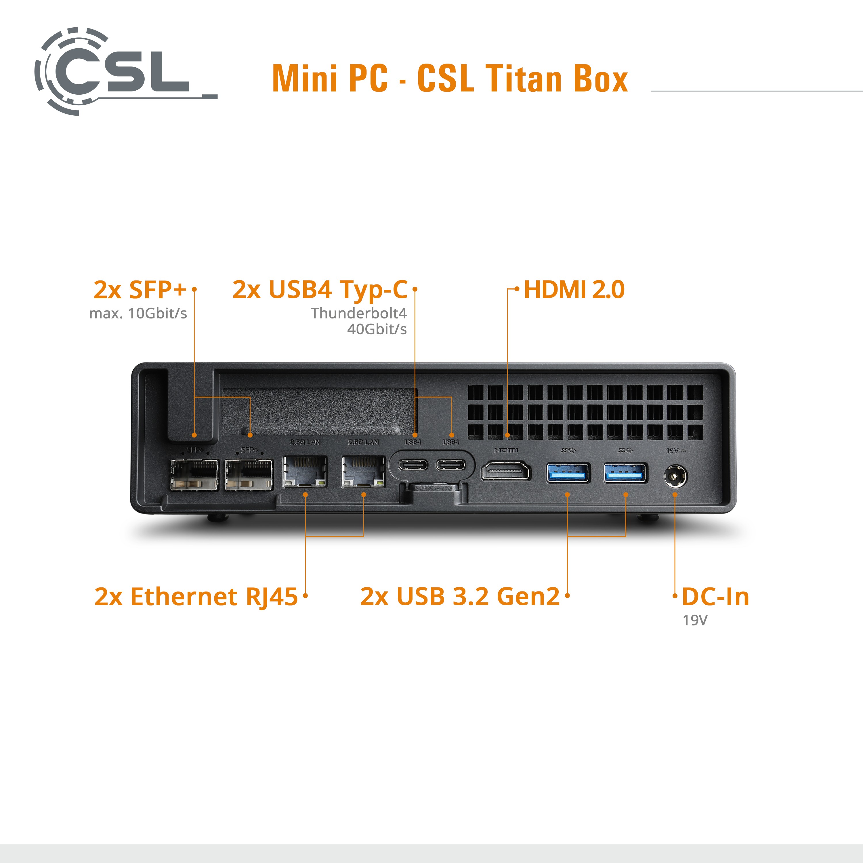Mini PC - CSL TitanBox i9-12900H / Windows 11 Home / 4000GB+8GB | CSL ...