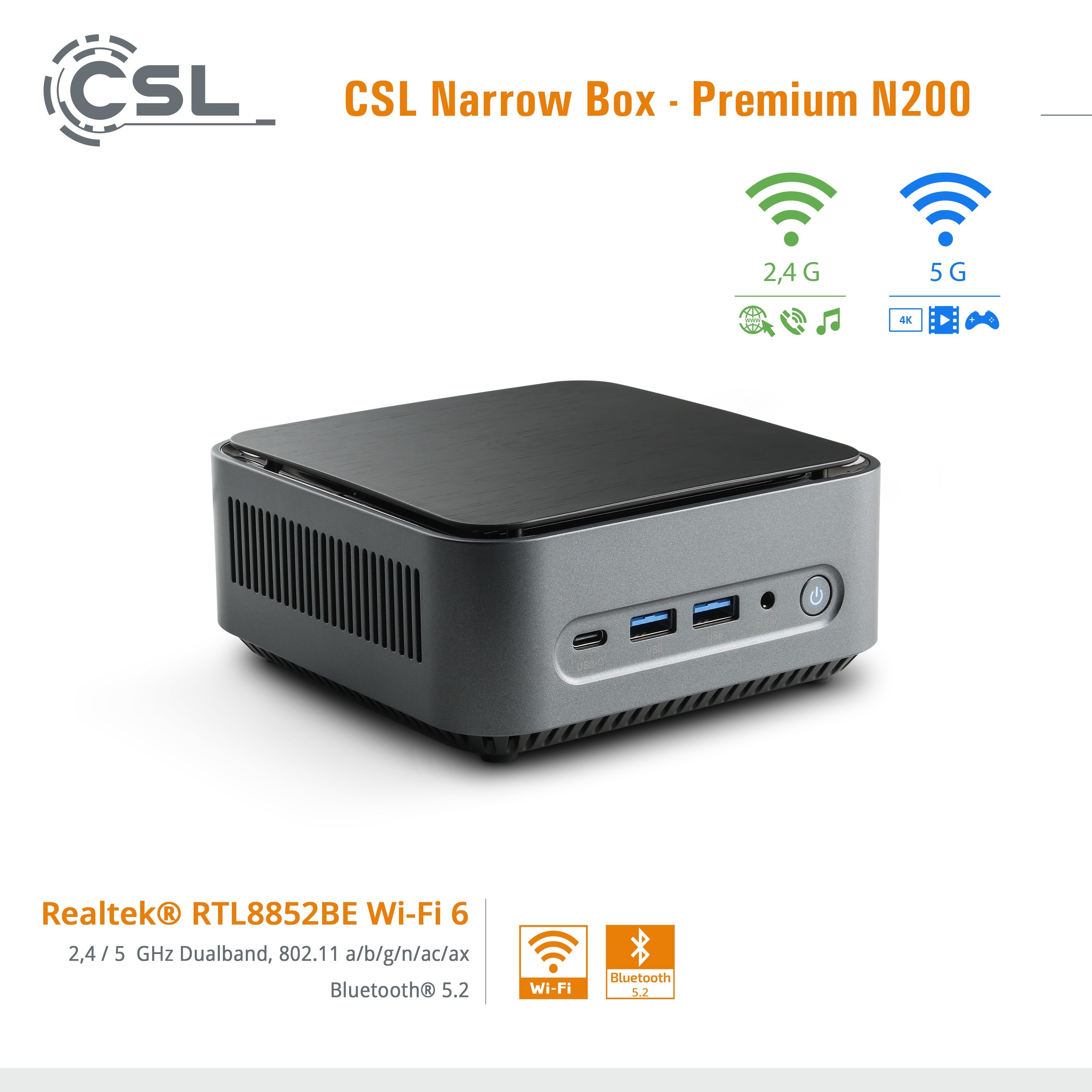 CSL Computer | Mini PC - CSL Narrow Box Premium / Windows 11 Home ...