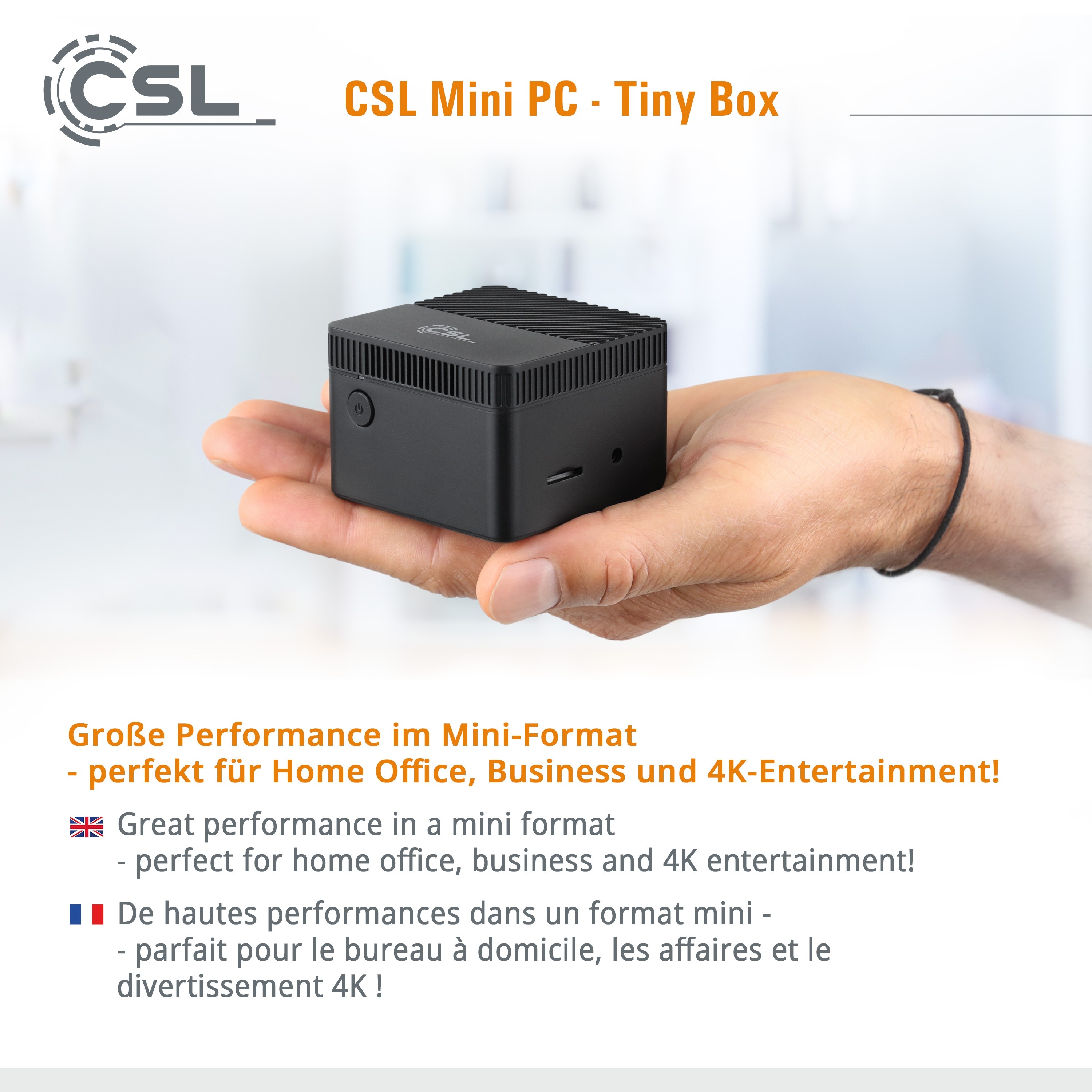 CSL Computer | Mini PC - CSL Tiny Box / 256GB M.2 SSD / Windows 11 Pro
