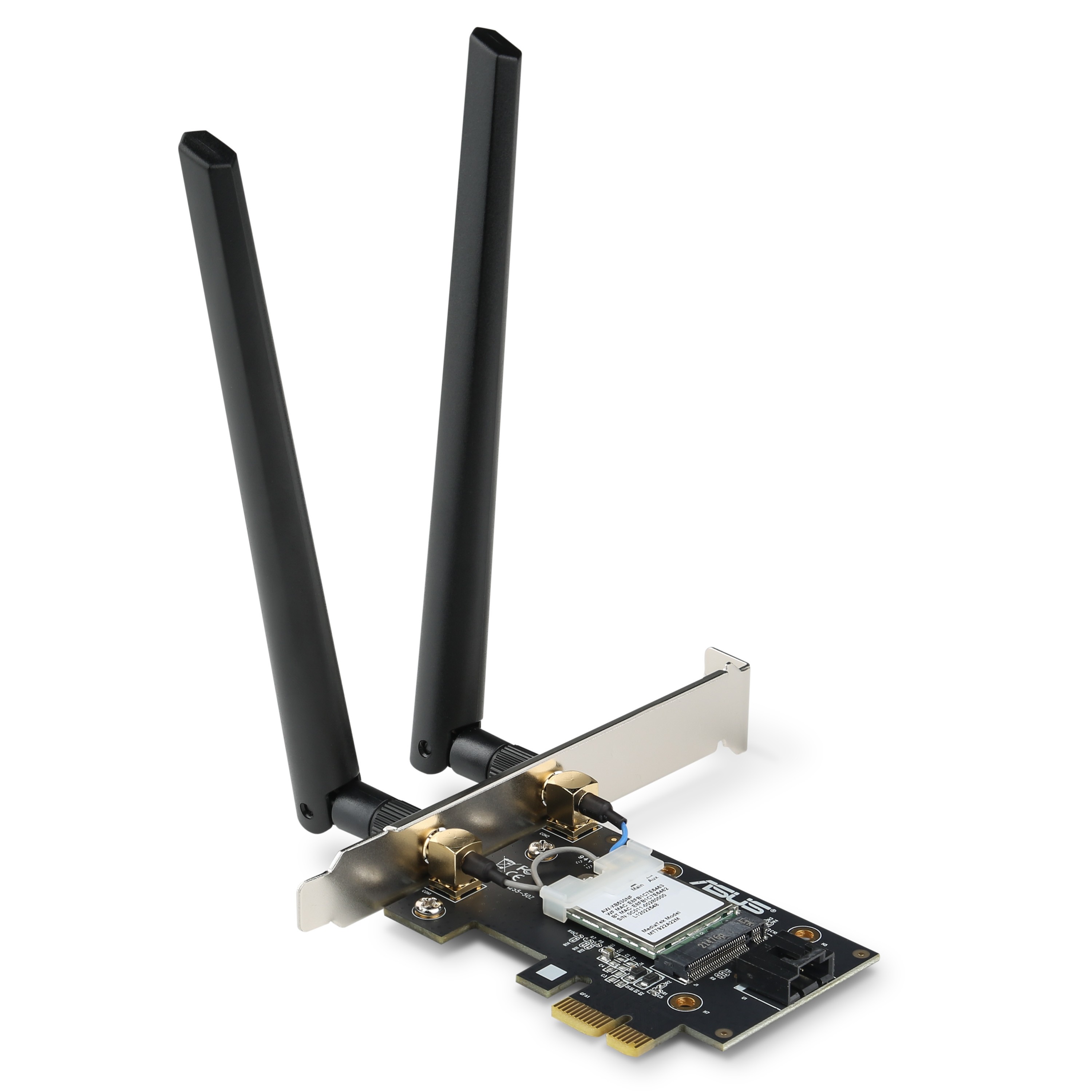 Tarjeta WLAN PCIe 2400 MBit/s (574 MBit/s a 2,4 GHz), Bluetooth 5.2 ...