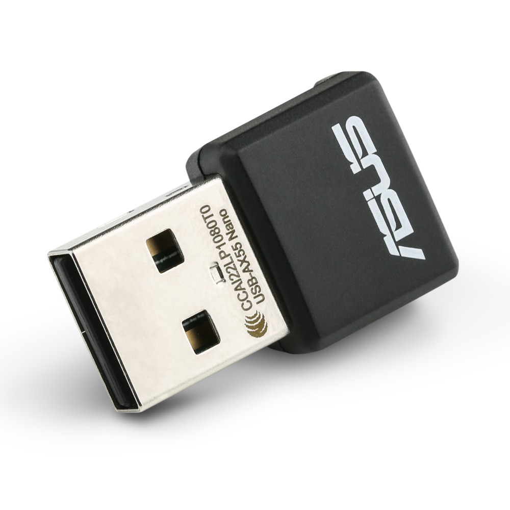 Clé USB WLAN 1800 Mbit/s (600 Mbit/s @ 2,4 GHz) - ASUS USB-AX55 Nano ...