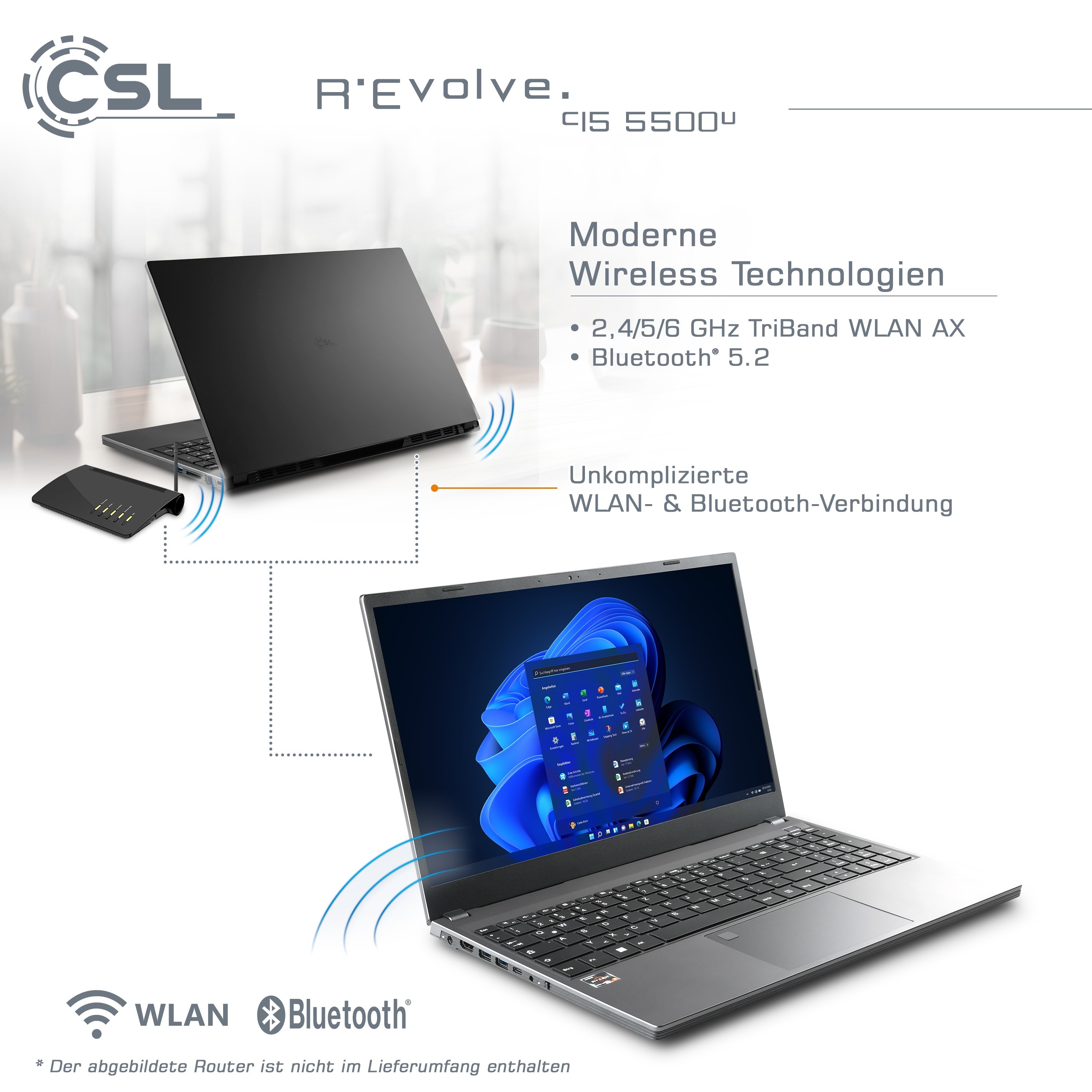 Notebook CSL R'Evolve C15 v2 / Windows 11 Famille/ 500Go+8Go | CSL Computer