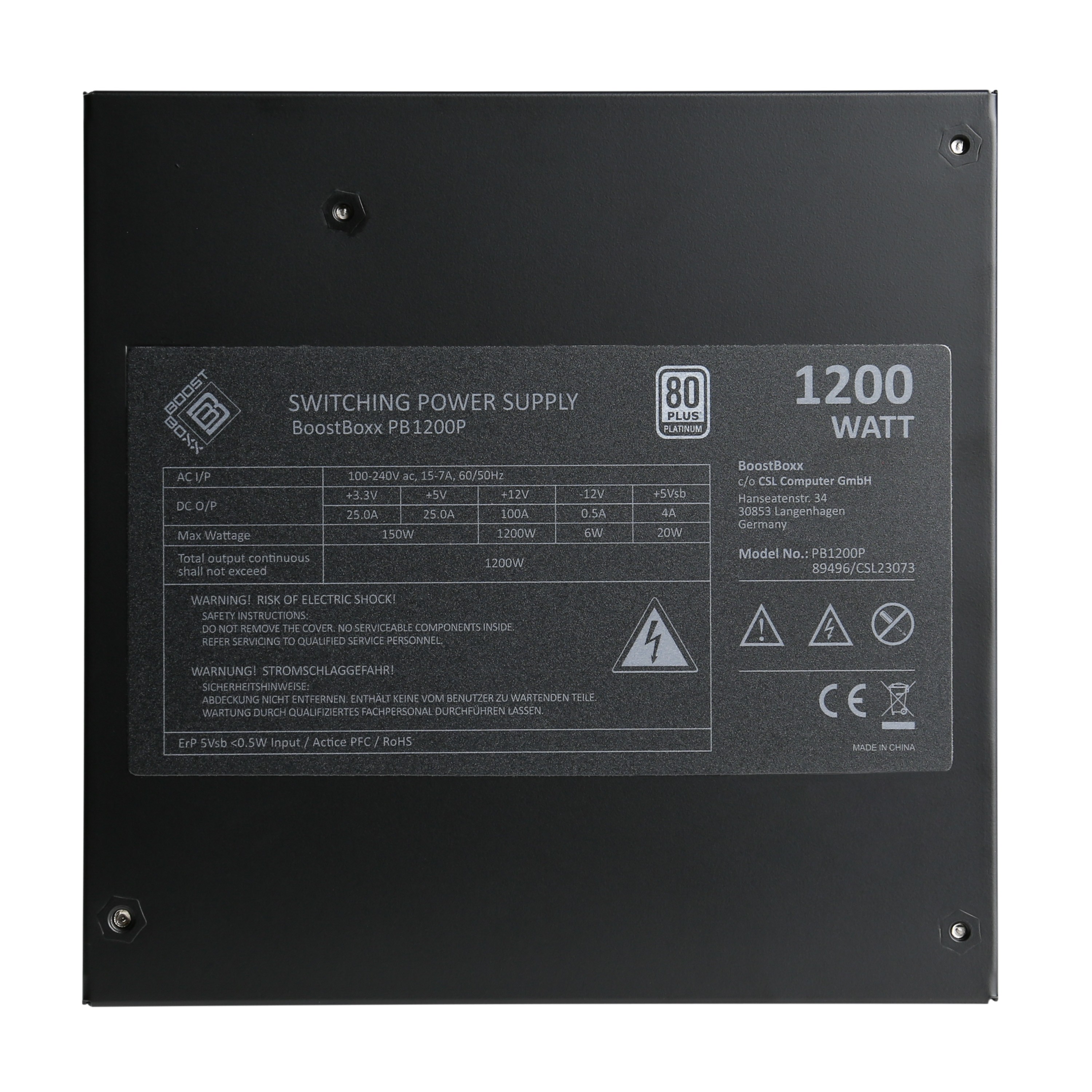 1200 Watt BoostBoxx Power Boost, Full-Modular, 92% d'efficacité ...