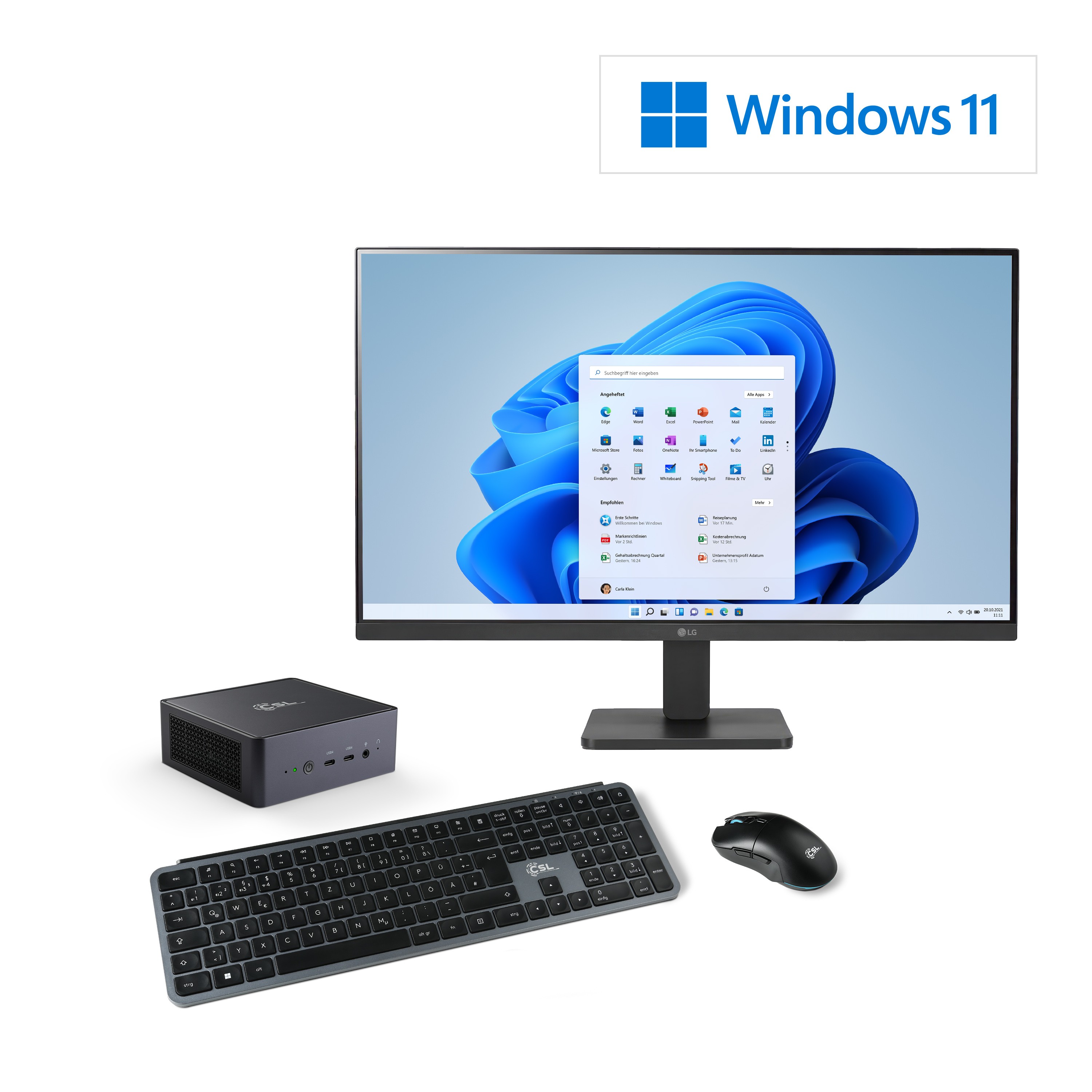 Mini PC - CSL VenomBox 8845HS / 16Go / 1000 Go M.2 SSD / Windows 11 ...