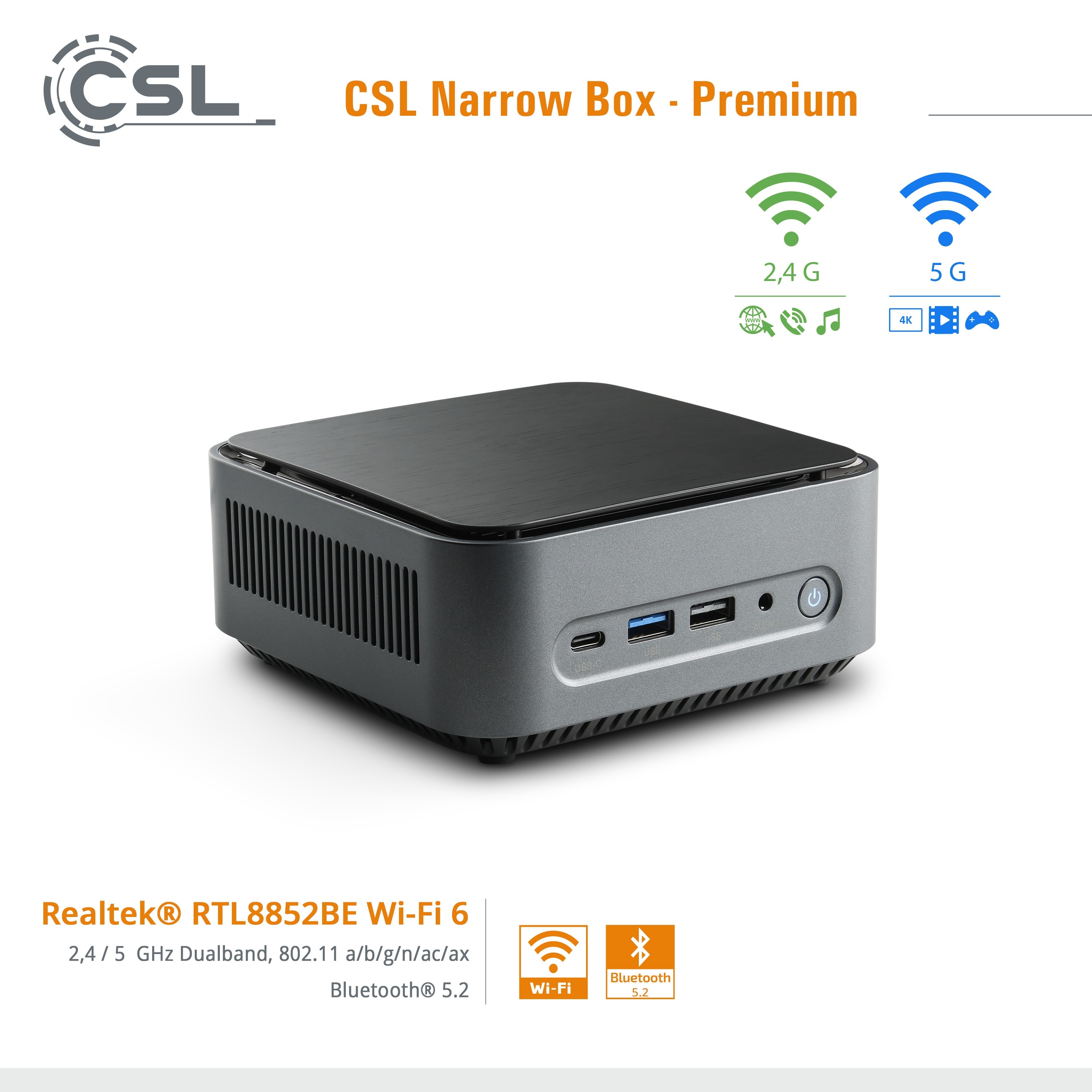 CSL Computer | Mini PC - CSL Narrow Box Premium / Windows 11 Home ...