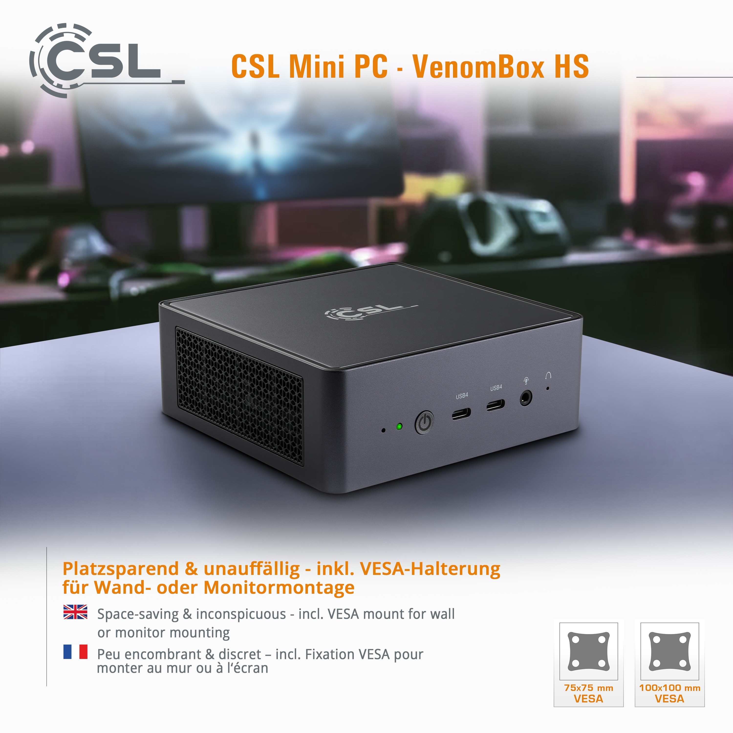 CSL Computer | Mini PC - CSL VenomBox 8845HS / Windows 11 Home / 64GB ...