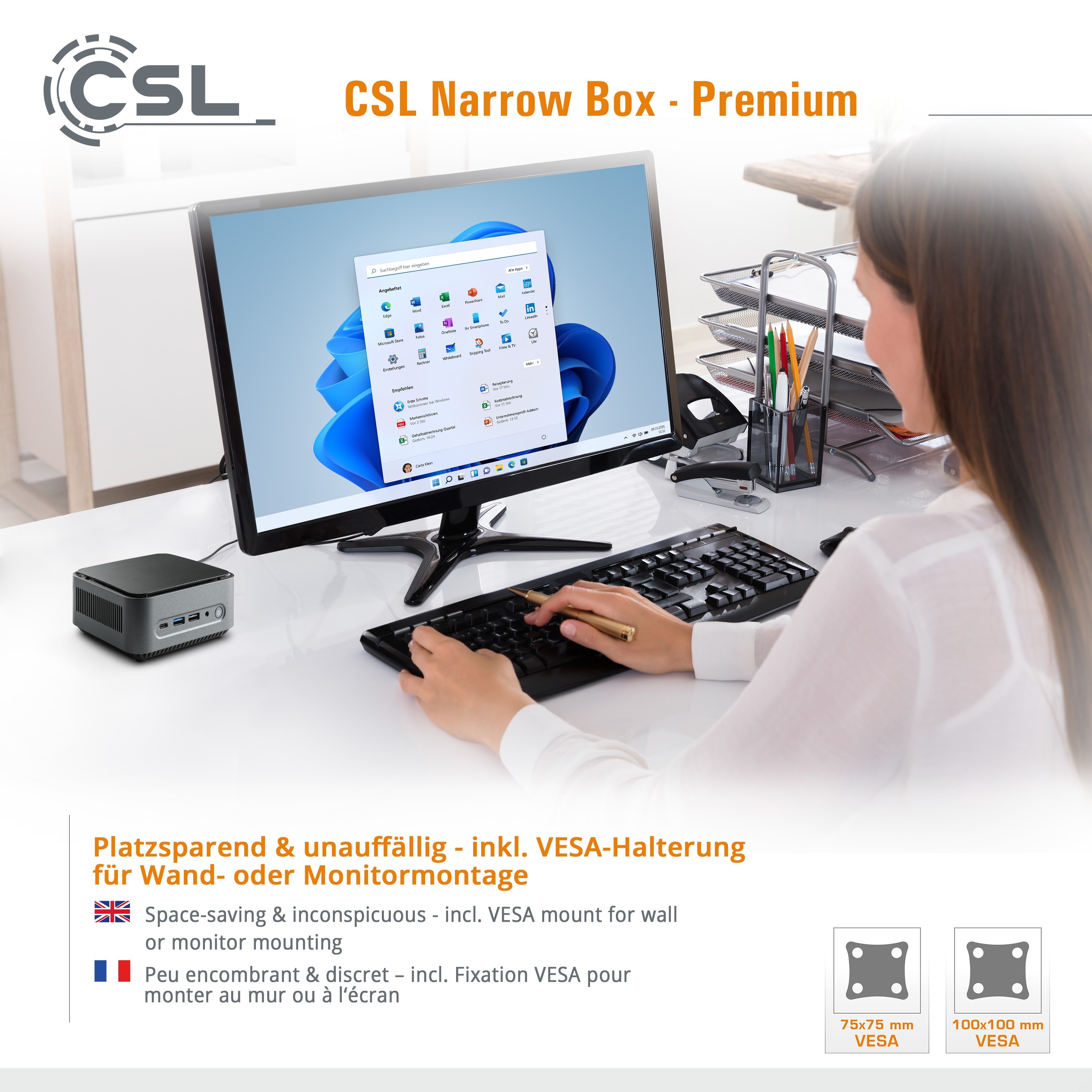 CSL Computer | Mini PC - CSL Narrow Box Premium / Windows 11 Home ...