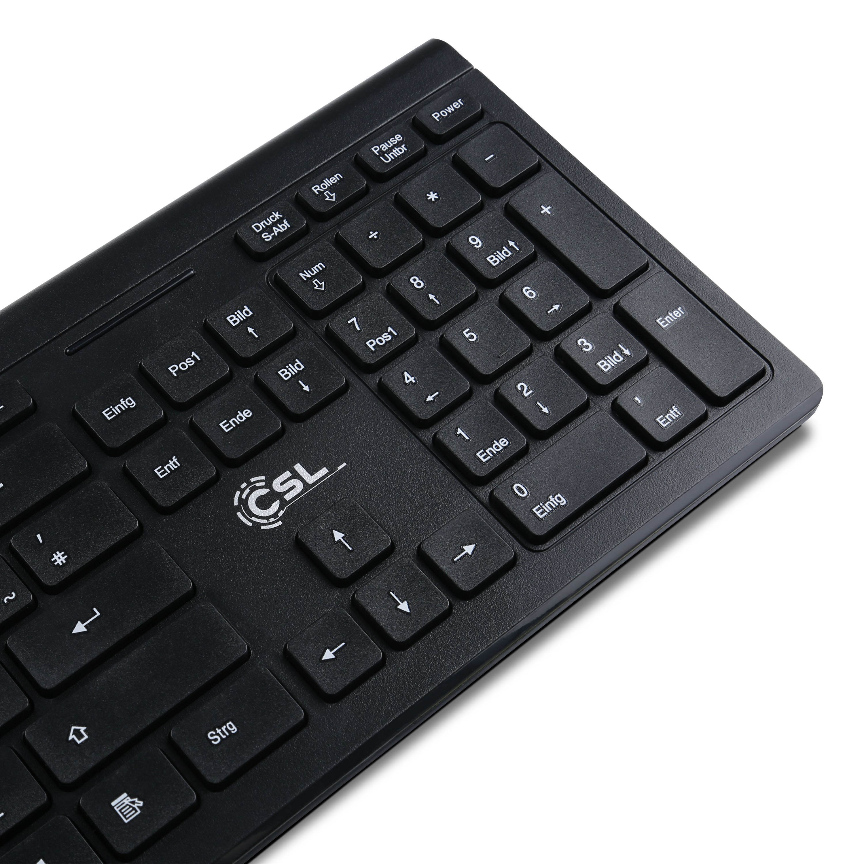 CSL ADVANCED v4 wireless Tastatur und Maus, schwarz | CSL Computer