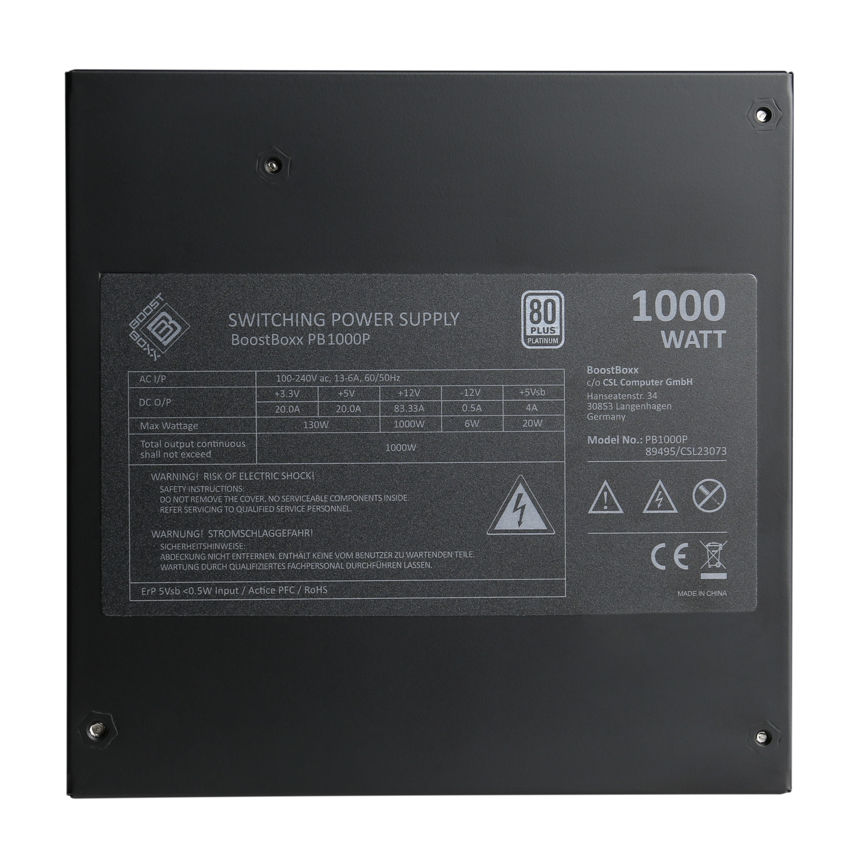 1000 Watt BoostBoxx Power Boost, Full-Modular, 92% Effizienz, 80 Plus ...