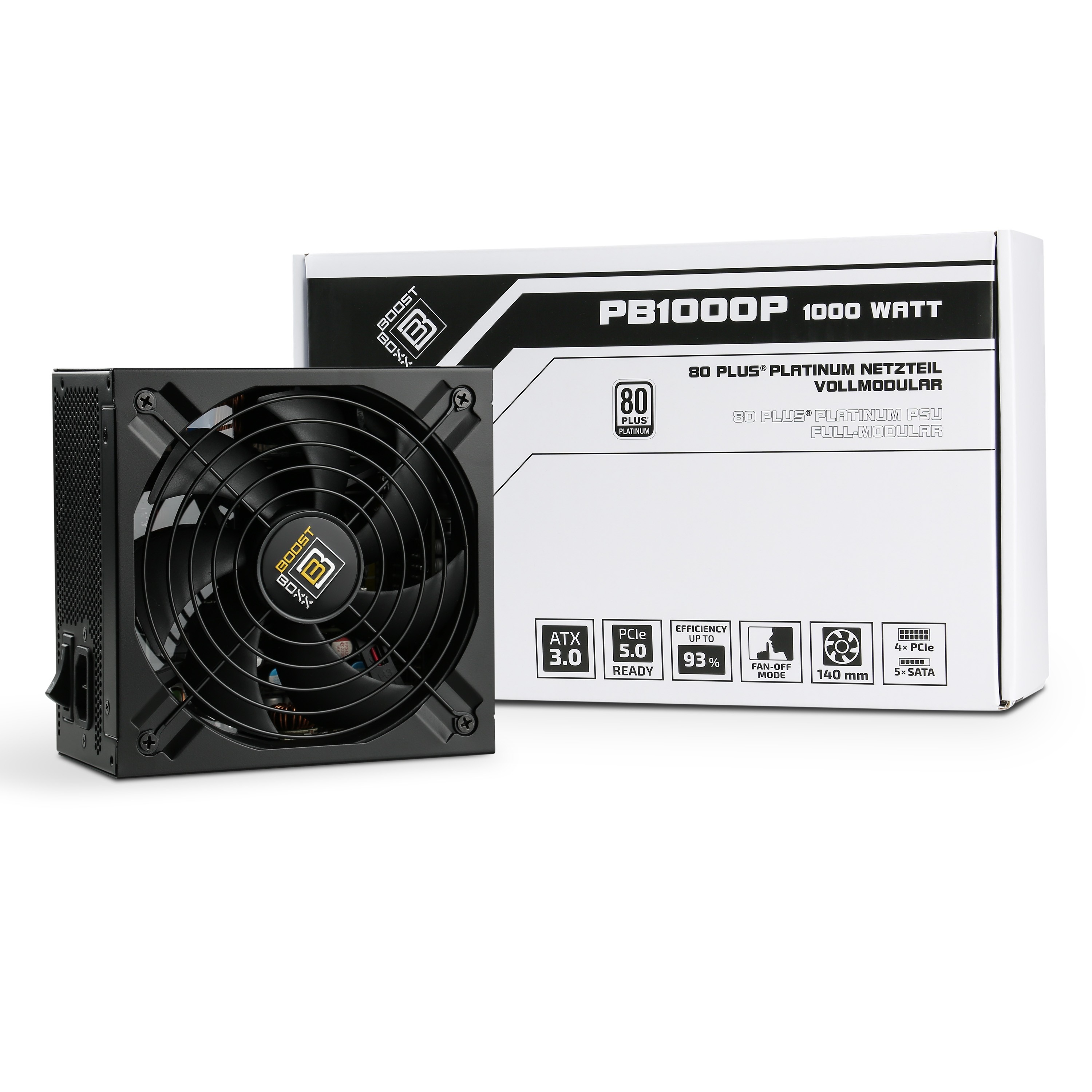 1000 Watt BoostBoxx Power Boost, Full-Modular, 92% Effizienz, 80 Plus ...