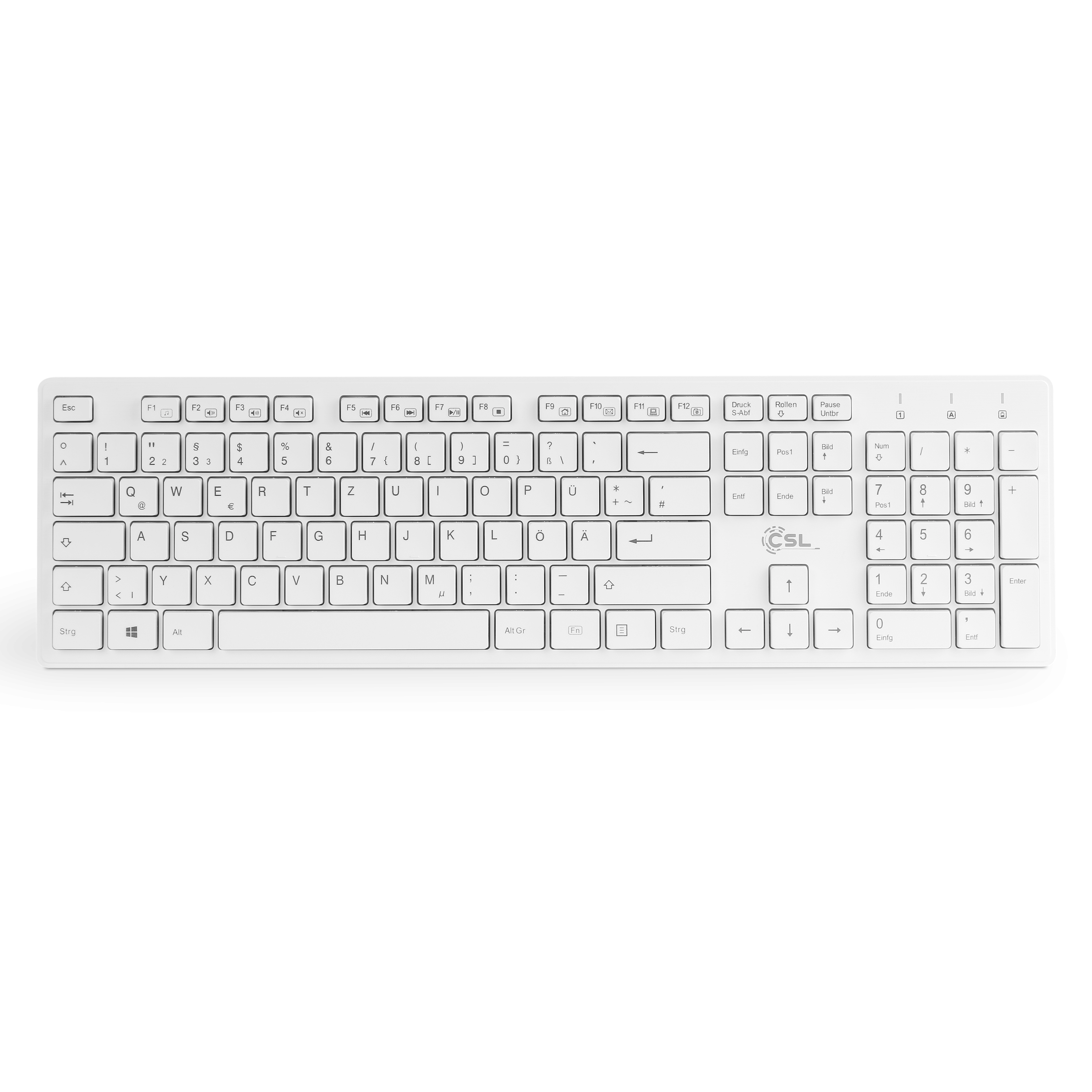 CSL ADVANCED v4 wireless Tastatur und Maus, weiß | CSL Computer