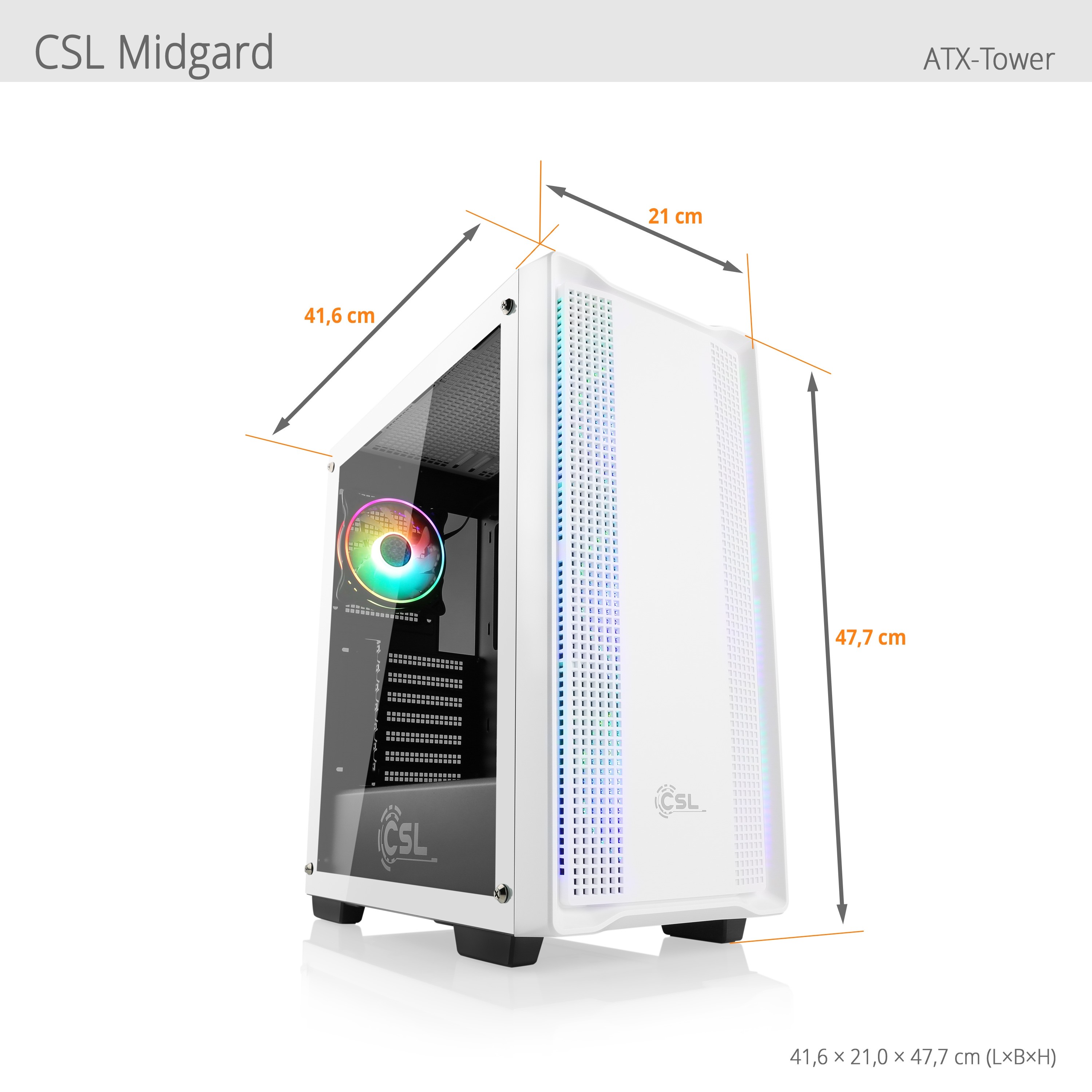 PC - CSL Sprint 5684 (Ryzen 5) - White Edition | CSL Computer