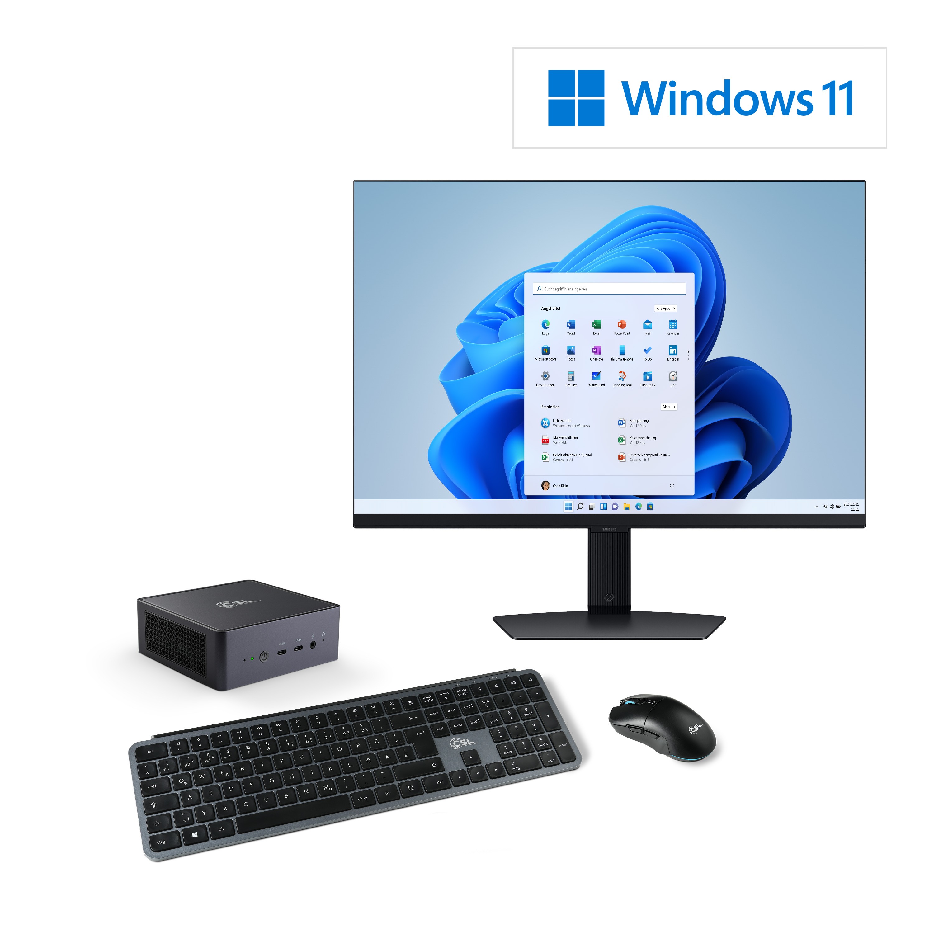 Mini PC - CSL VenomBox 8845HS / 32GB / 2000 GB M.2 SSD / Windows 11 ...