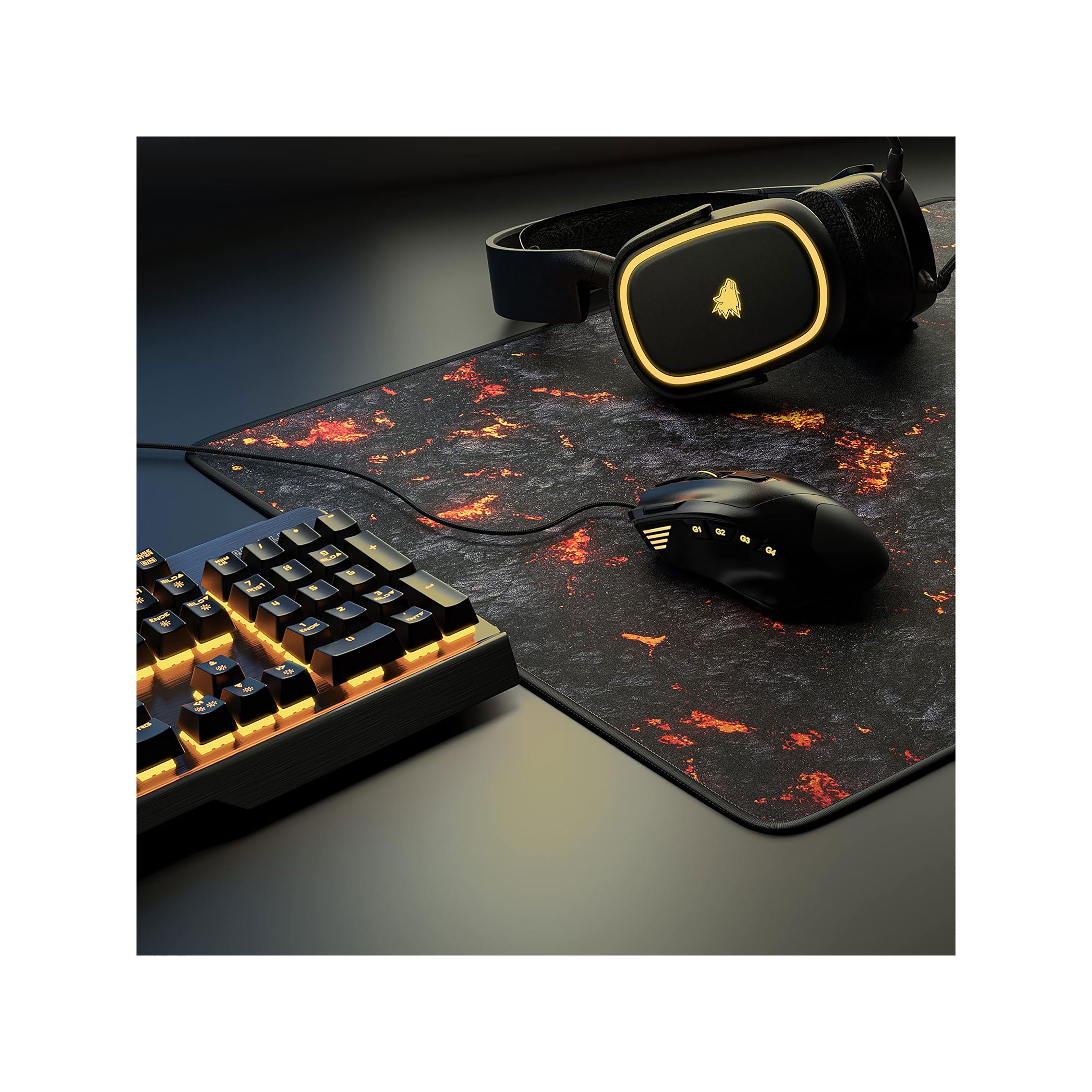 CSL Titanwolf Lava XL Mauspad, schwarz | CSL Computer