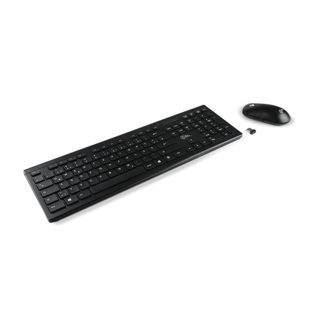 CSL ADVANCED v4 wireless Tastatur und Maus, schwarz | CSL Computer