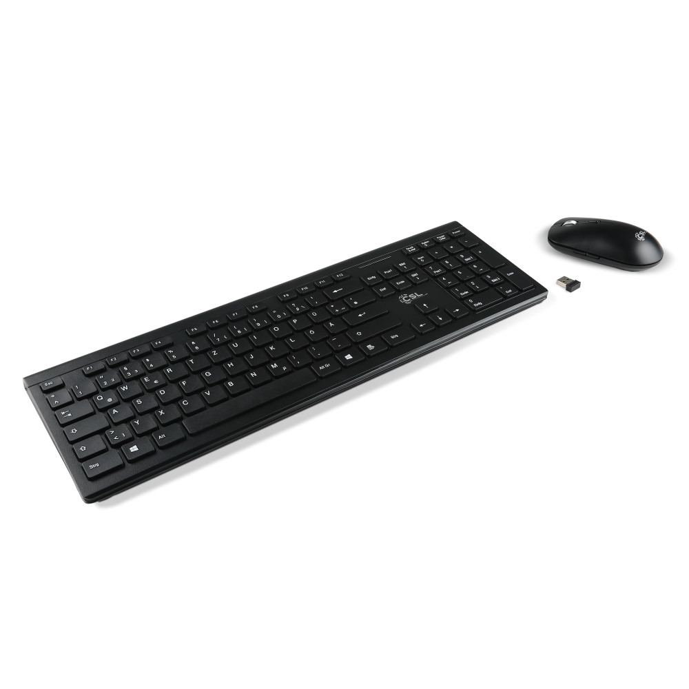 CSL ADVANCED v4 wireless Tastatur und Maus, schwarz | CSL Computer