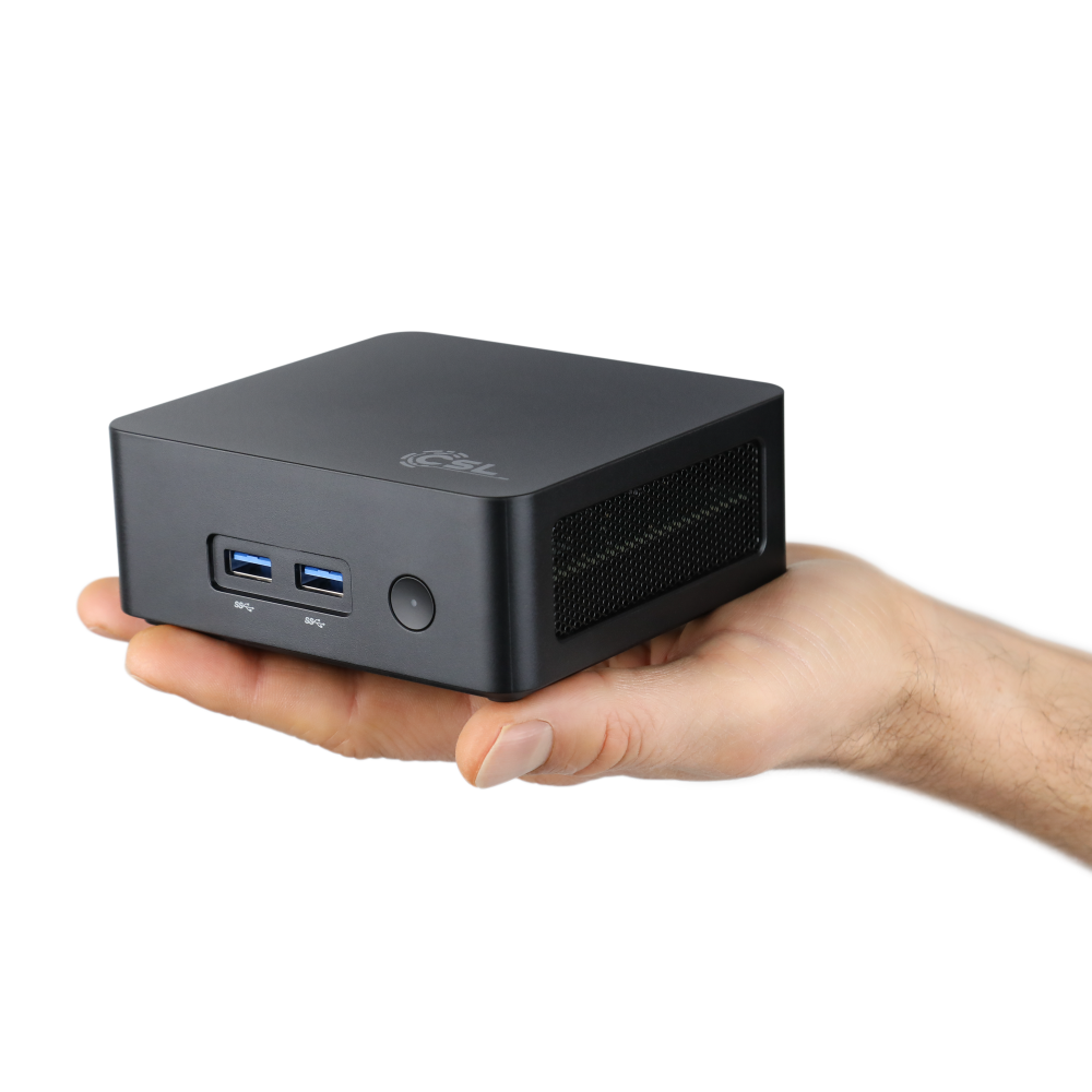 Mini PC - CSL Narrow Box Black / Windows 11 Pro / 500GB+8GB | CSL